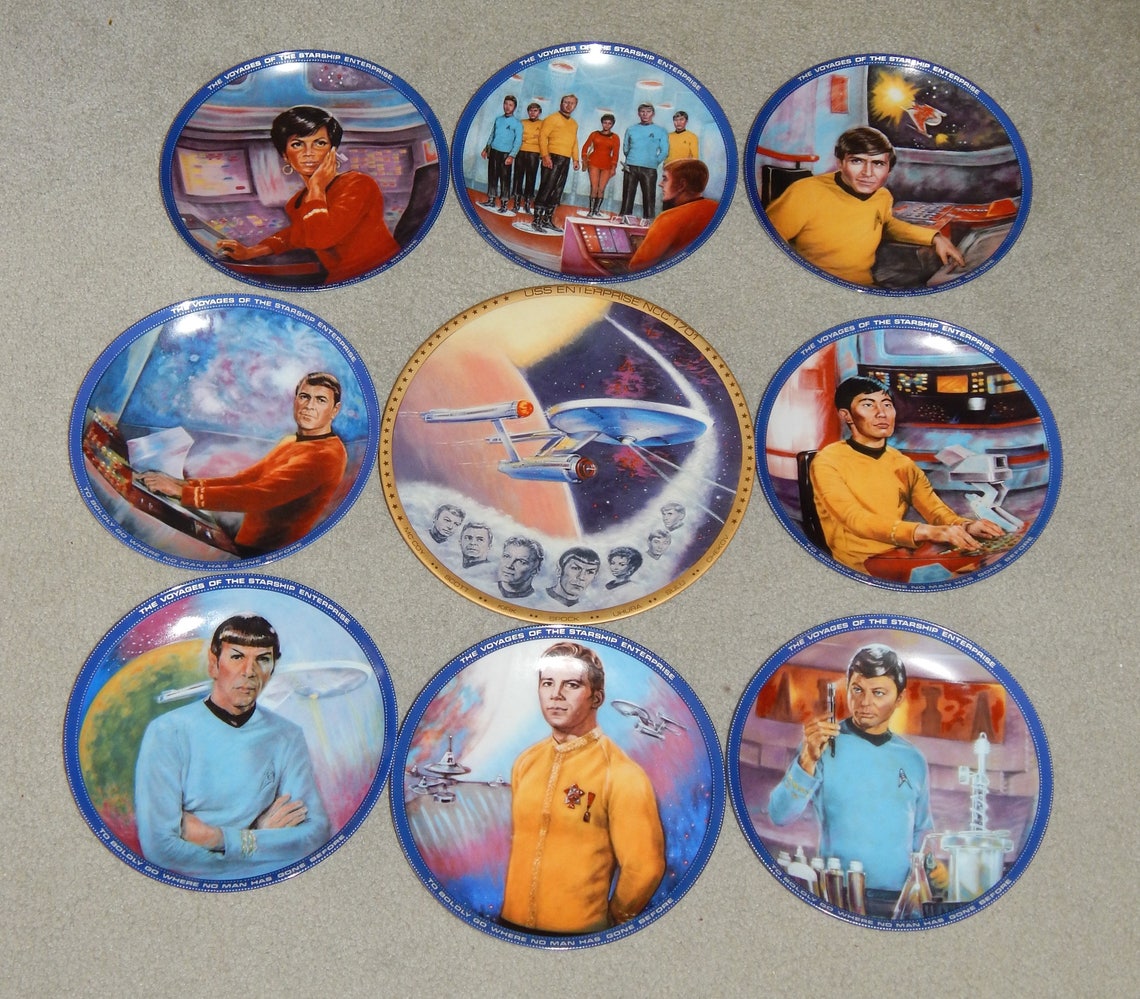 Star Trek Original Cast Complete Plate Collection, With Certificates in ...