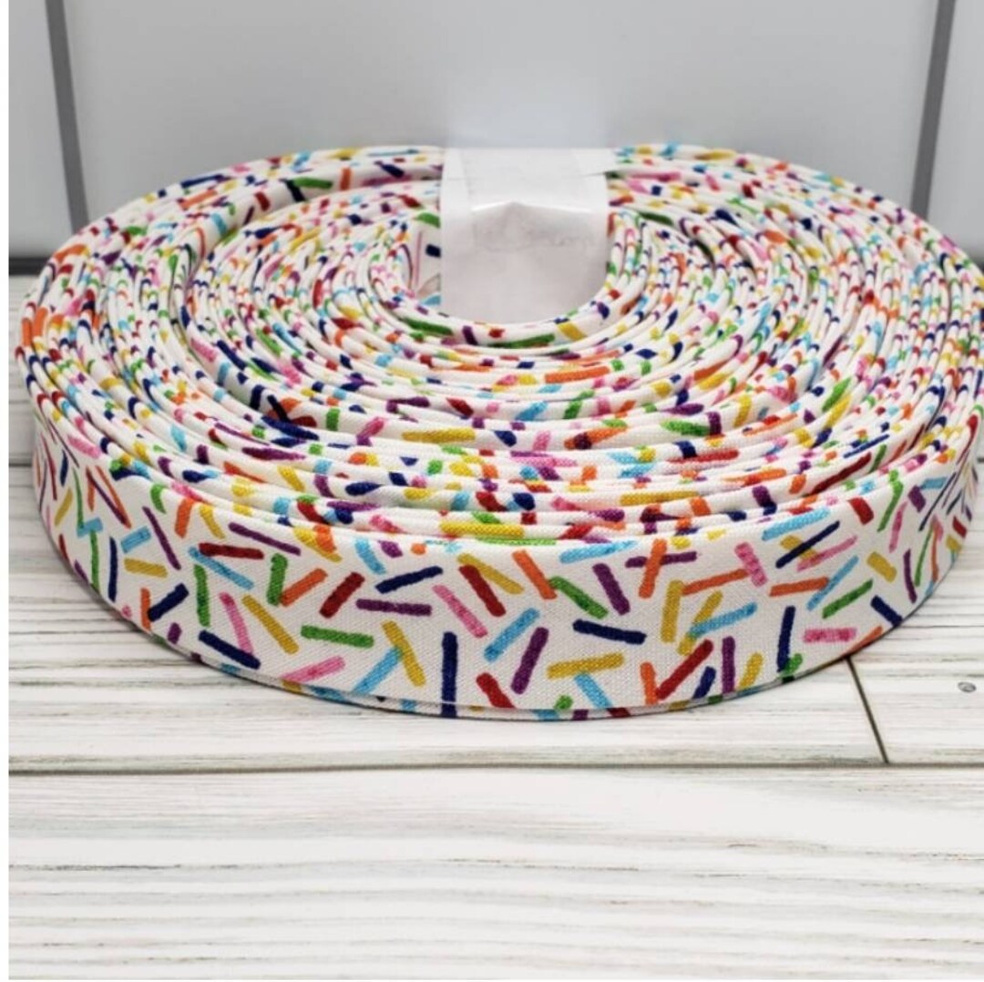 Rainbow Sprinkles, 1/2" Double Fold Bias Tape, Quilt Binding Fabric ...
