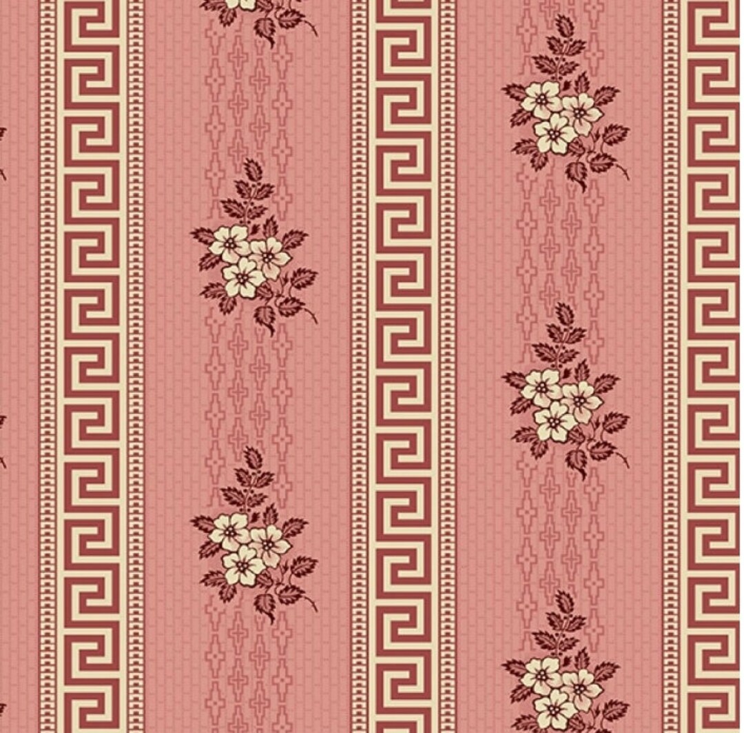 ROSE Greek Key, 3 Yard Rolls, 1/2 Double Fold Bias Tape, Quilt Binding ...