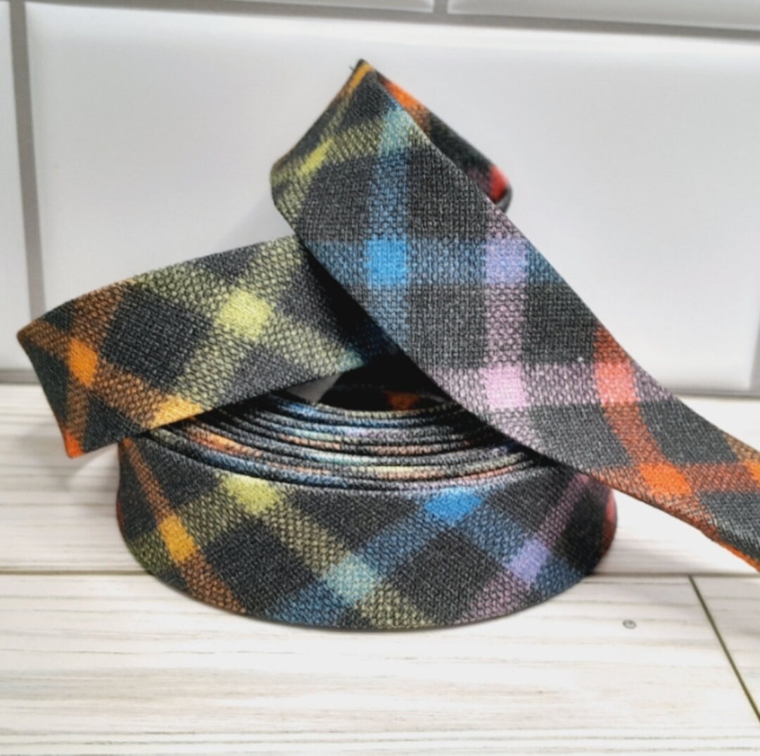Multi Color Gingham Fabric, 1/2 Double Fold Bias Tape, Quilt Binding, 3 ...
