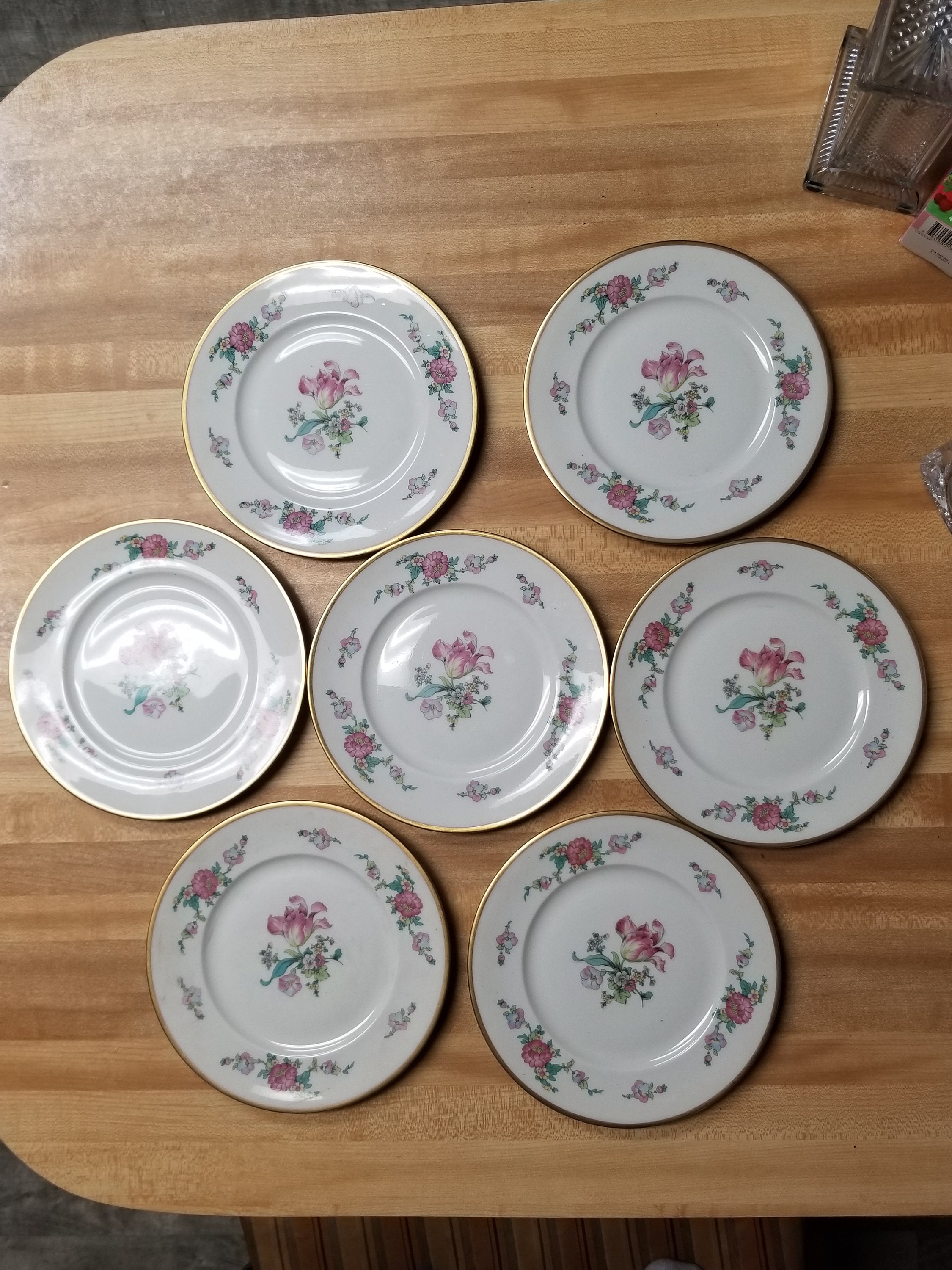 Fine Concorde China Set With Beautiful Gold Trim & Colorful Flowers ...