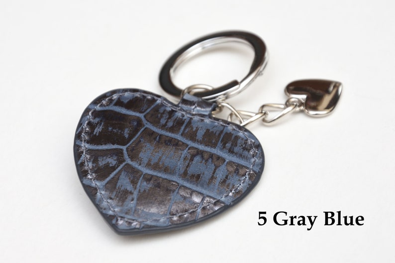 Cherry Heart Keychain Leather Keyring Heart Keyring Brown Heart Womens ...