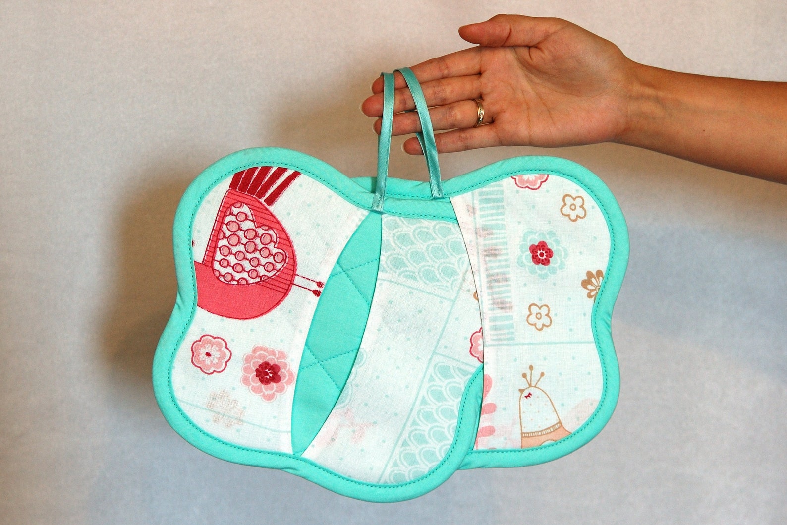 Fabric Potholders Cotton Pot Holders Hostess Gift Mom Gift for Mum ...