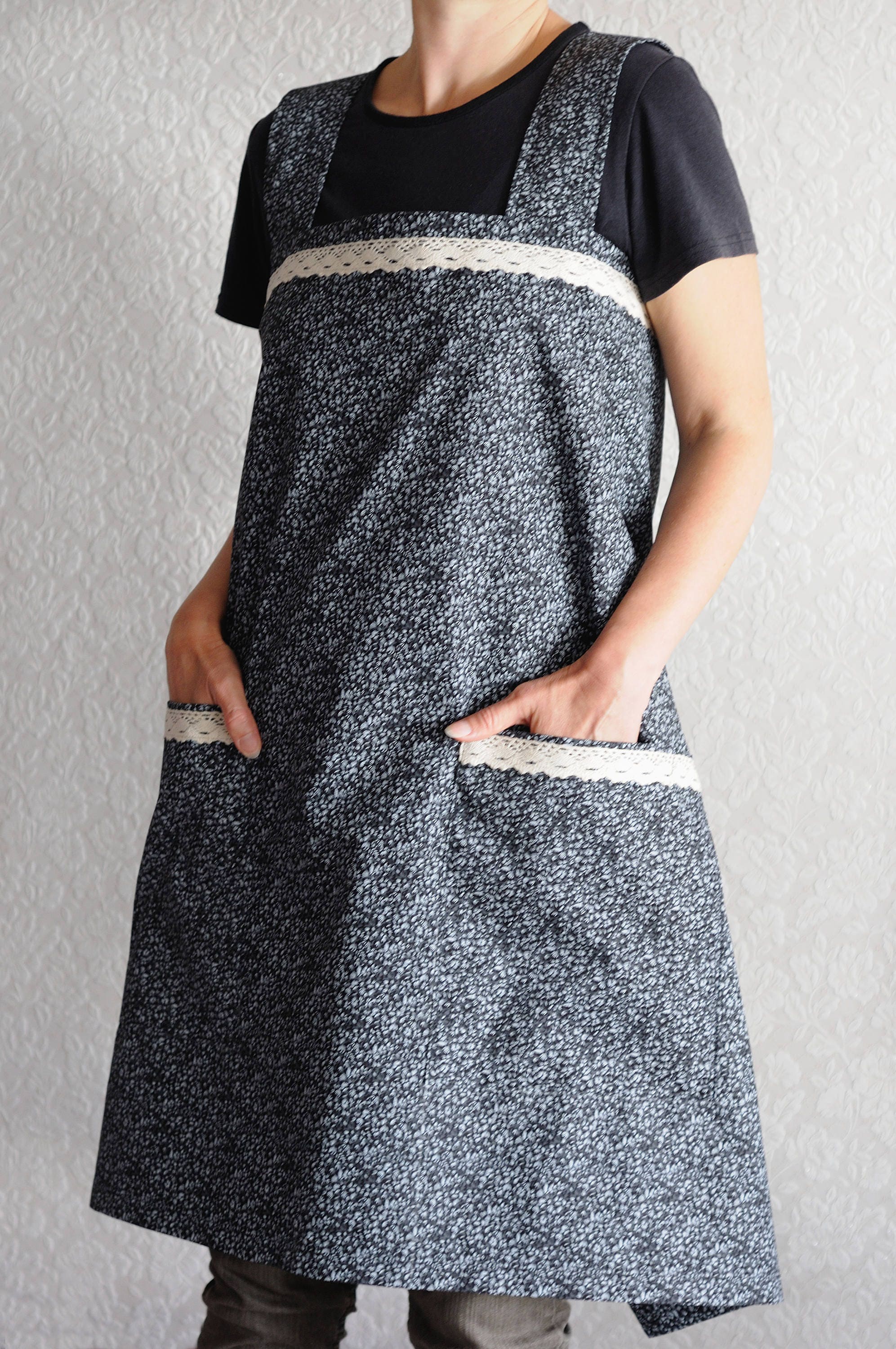 Womens apron Hostess Clothing Gift for Mom Square Cross Apron | Etsy