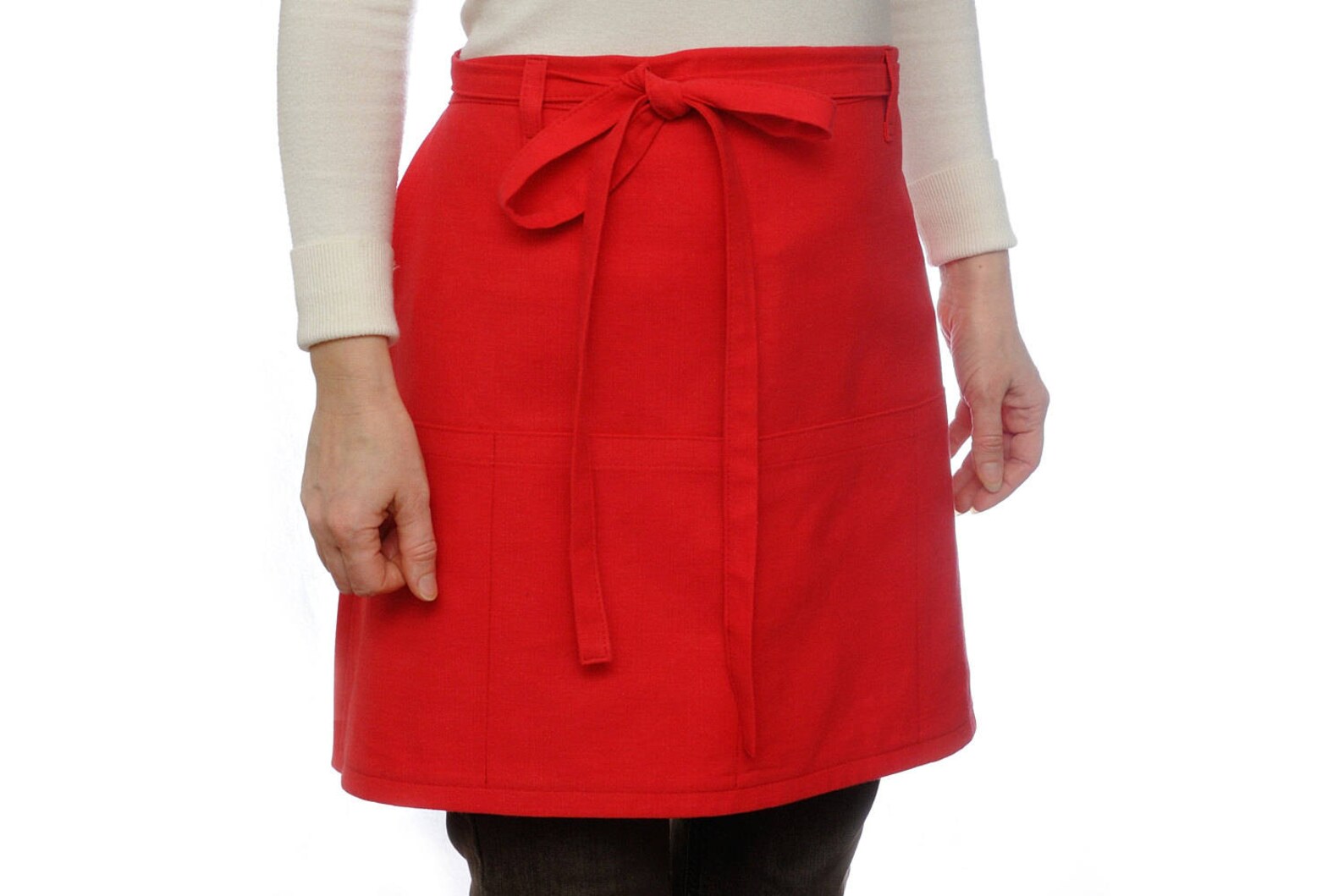 Cafe Apron Half Apron With Pockets Cooking Apron Kitchen Apron Hostess ...