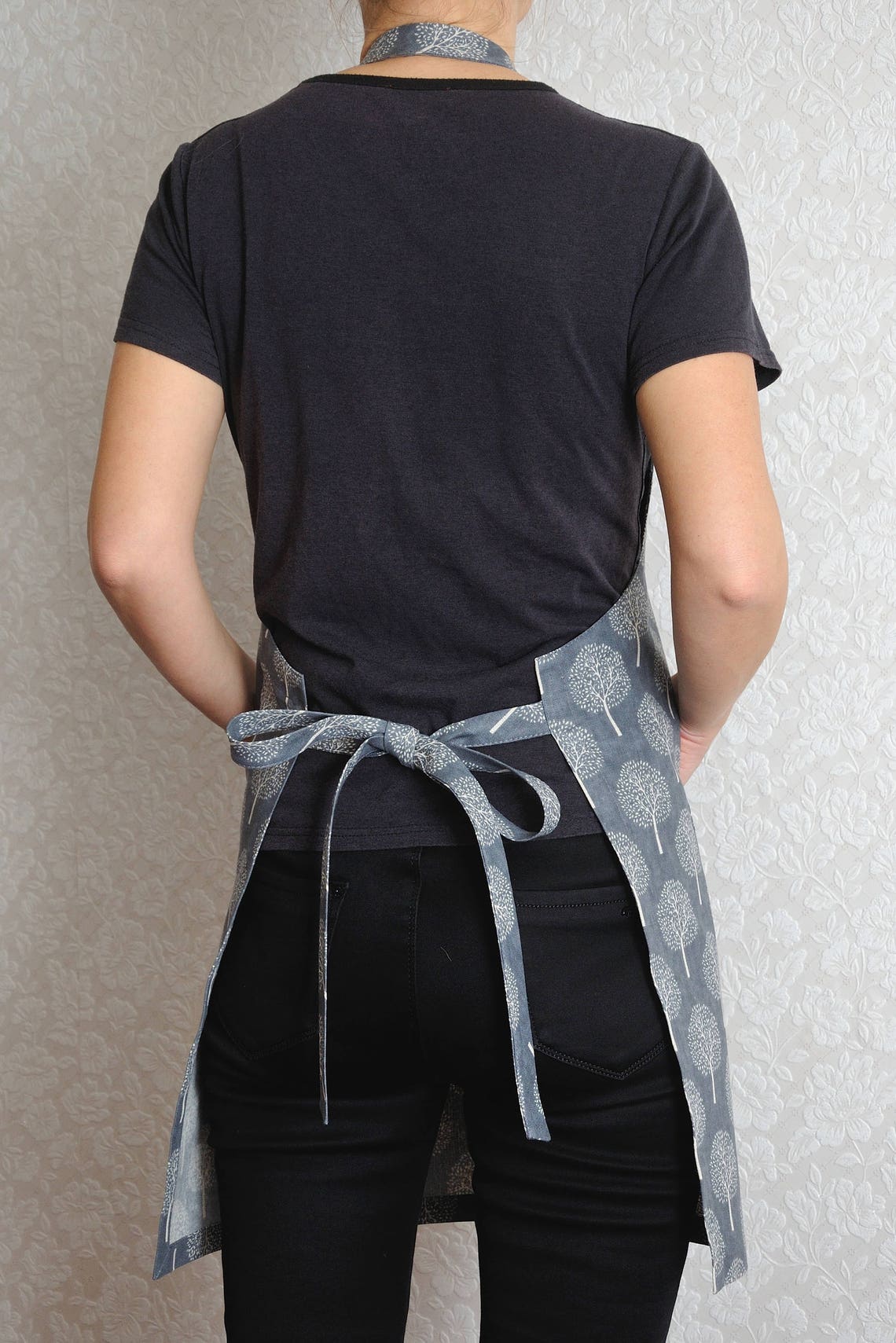 Apron for Women Linen Cotton Apron Tree of Life Fabric Apron - Etsy