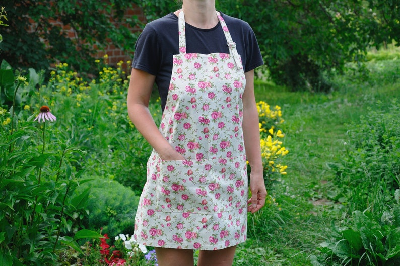 Linen Apron for Women Cotton Garden Apron Kitchen Apron Cooking Apron ...