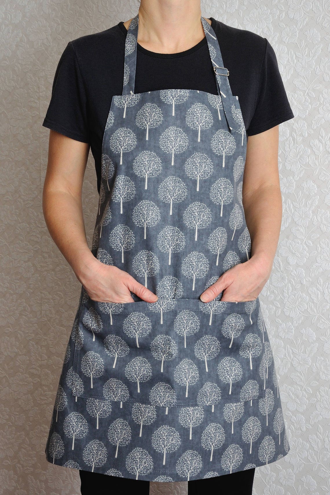 Apron for Women Linen Cotton Apron Tree of Life Fabric Apron - Etsy
