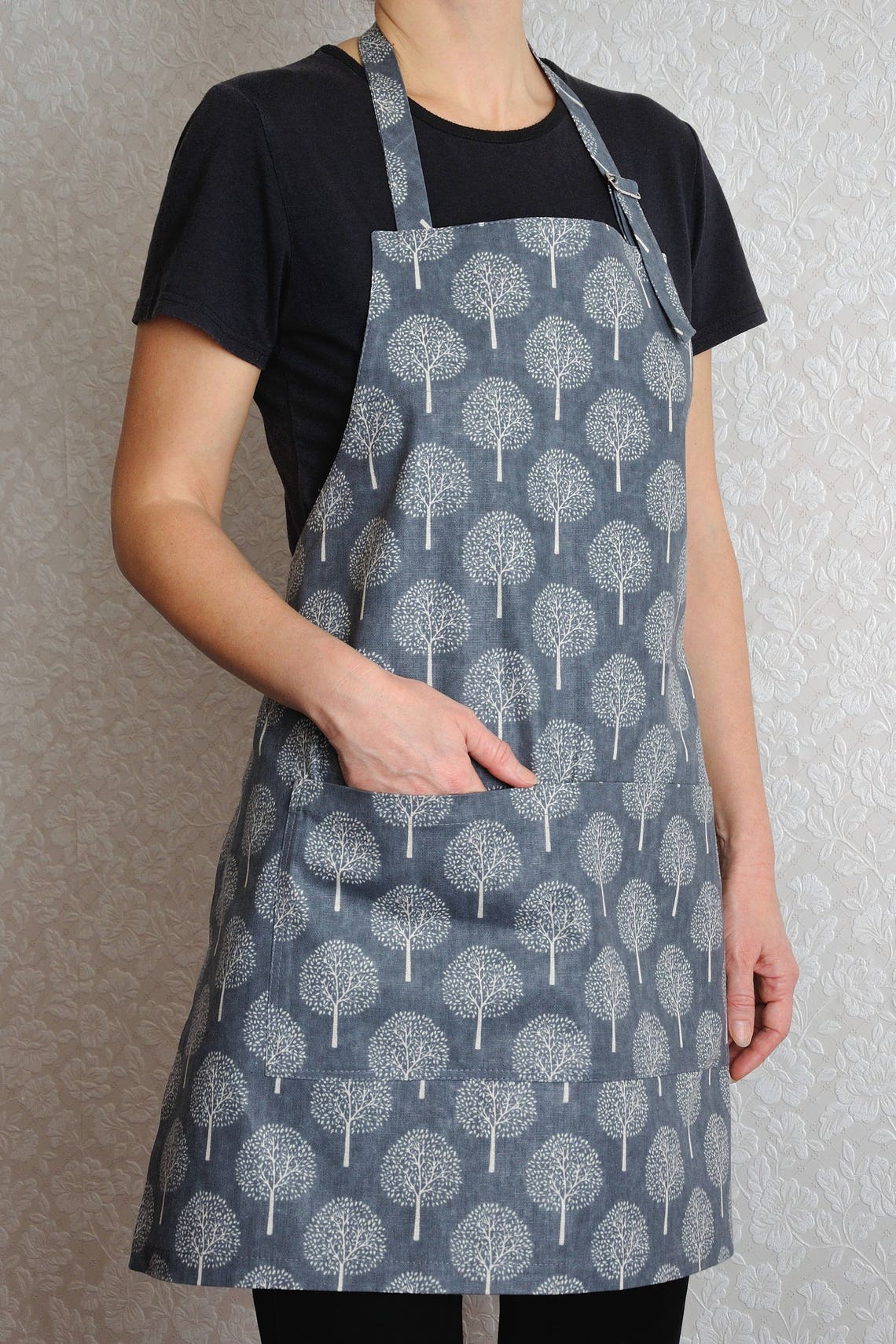 Apron for Women Linen Cotton Apron Tree of Life Fabric Apron - Etsy