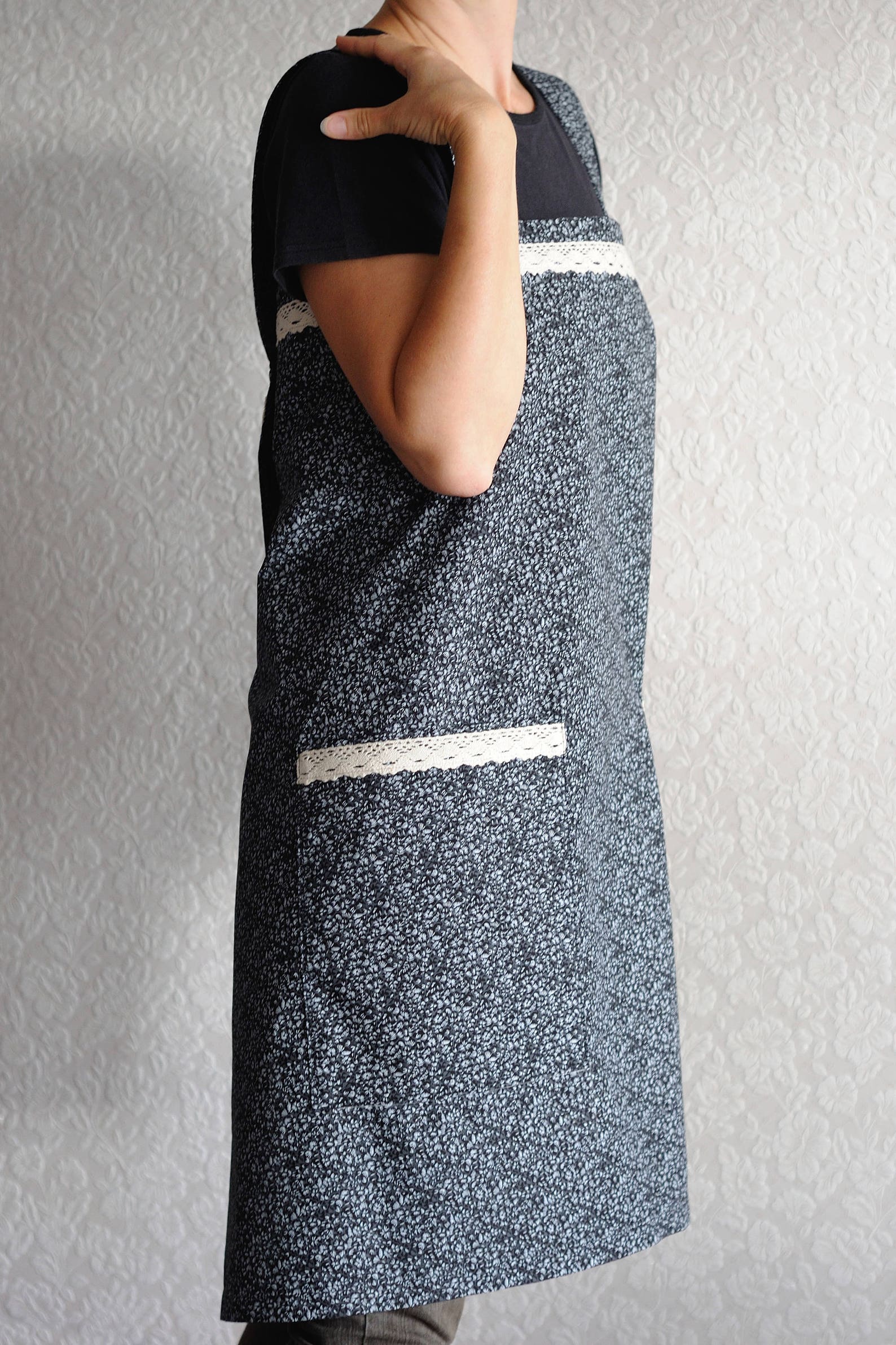 Womens apron Hostess Clothing Gift for Mom Square Cross Apron | Etsy