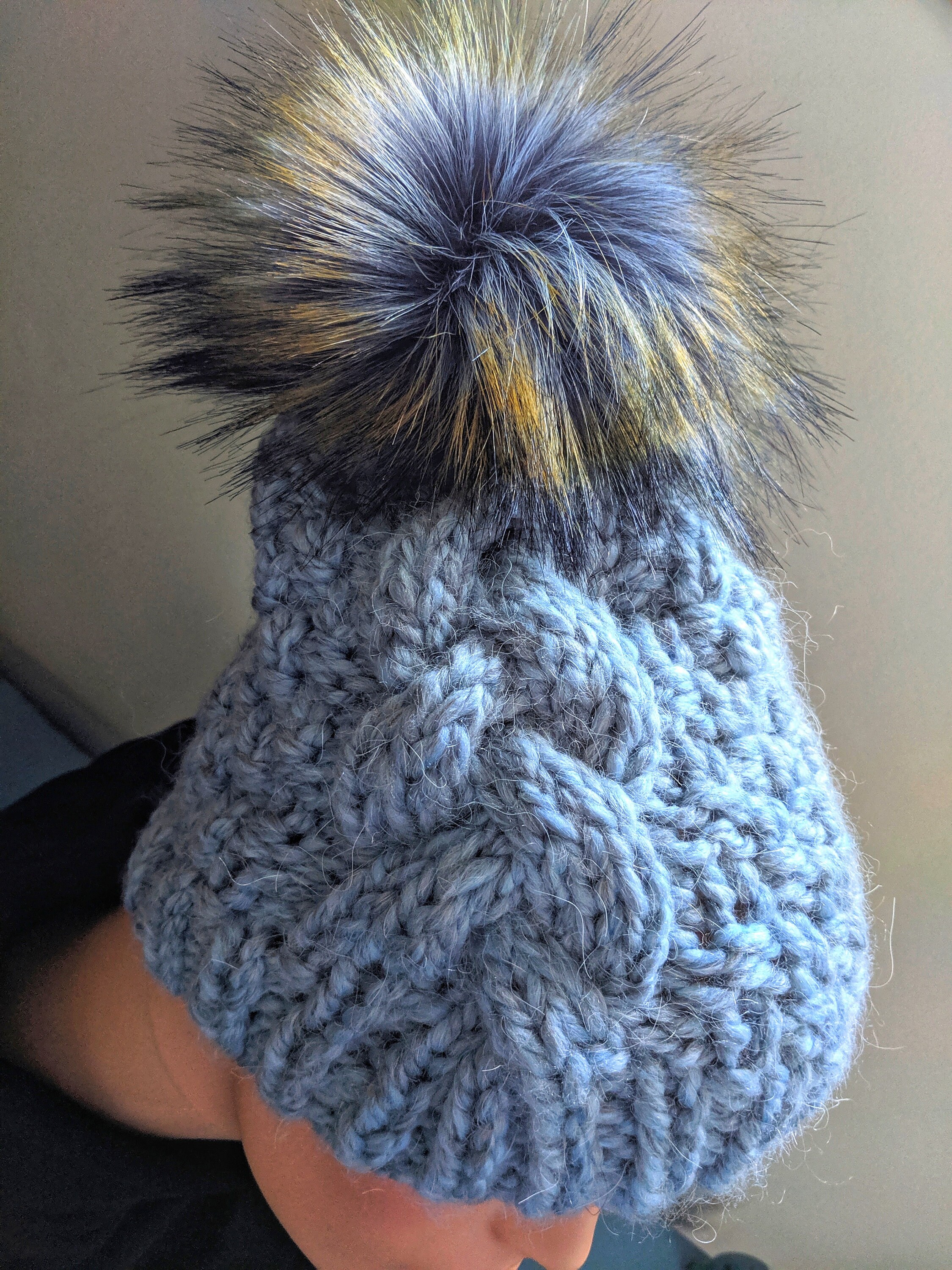 Woolly Cable Hat - Etsy