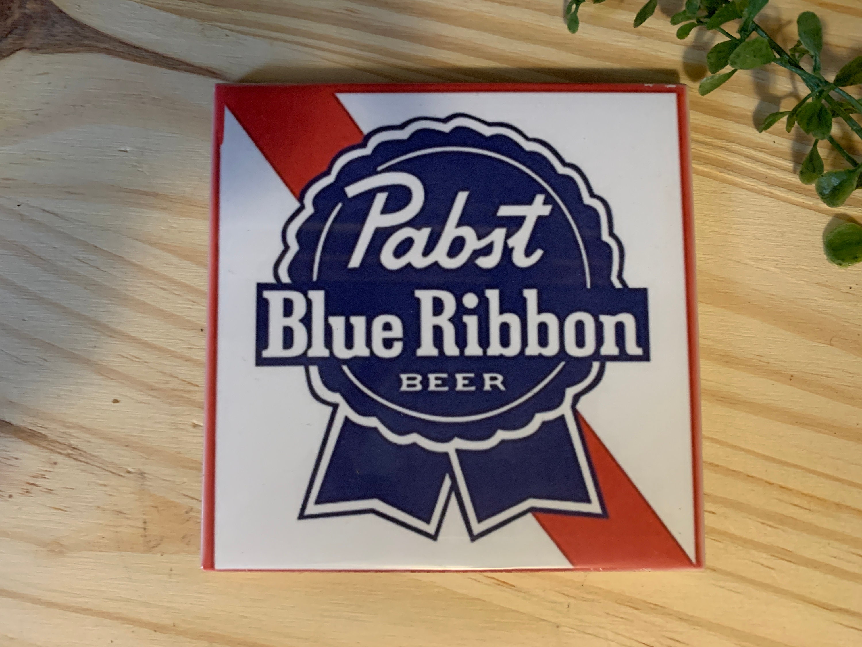 PBR Pabst Blue Ribbon Coaster Magnet - Etsy UK
