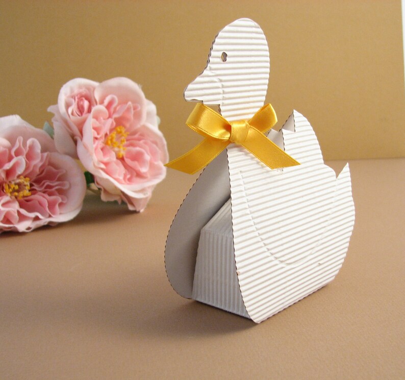 10 Duck Baby Shower Favor Box, Baby Baptism Favor Box, Duck Favor Box ...