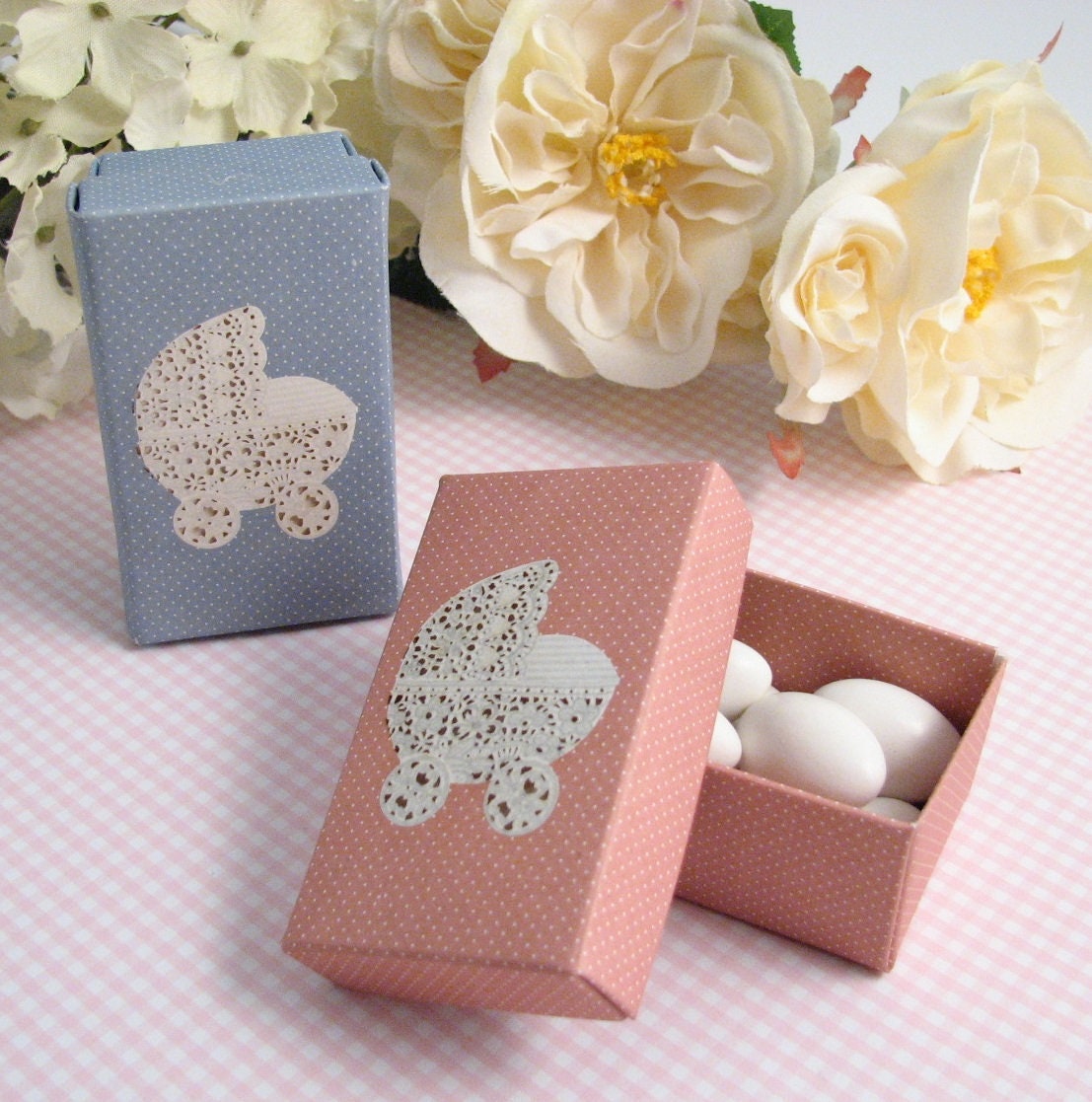 10 Baby Shower Favor Boxes Baby Girl Shower Candy Boxes for Candy ...