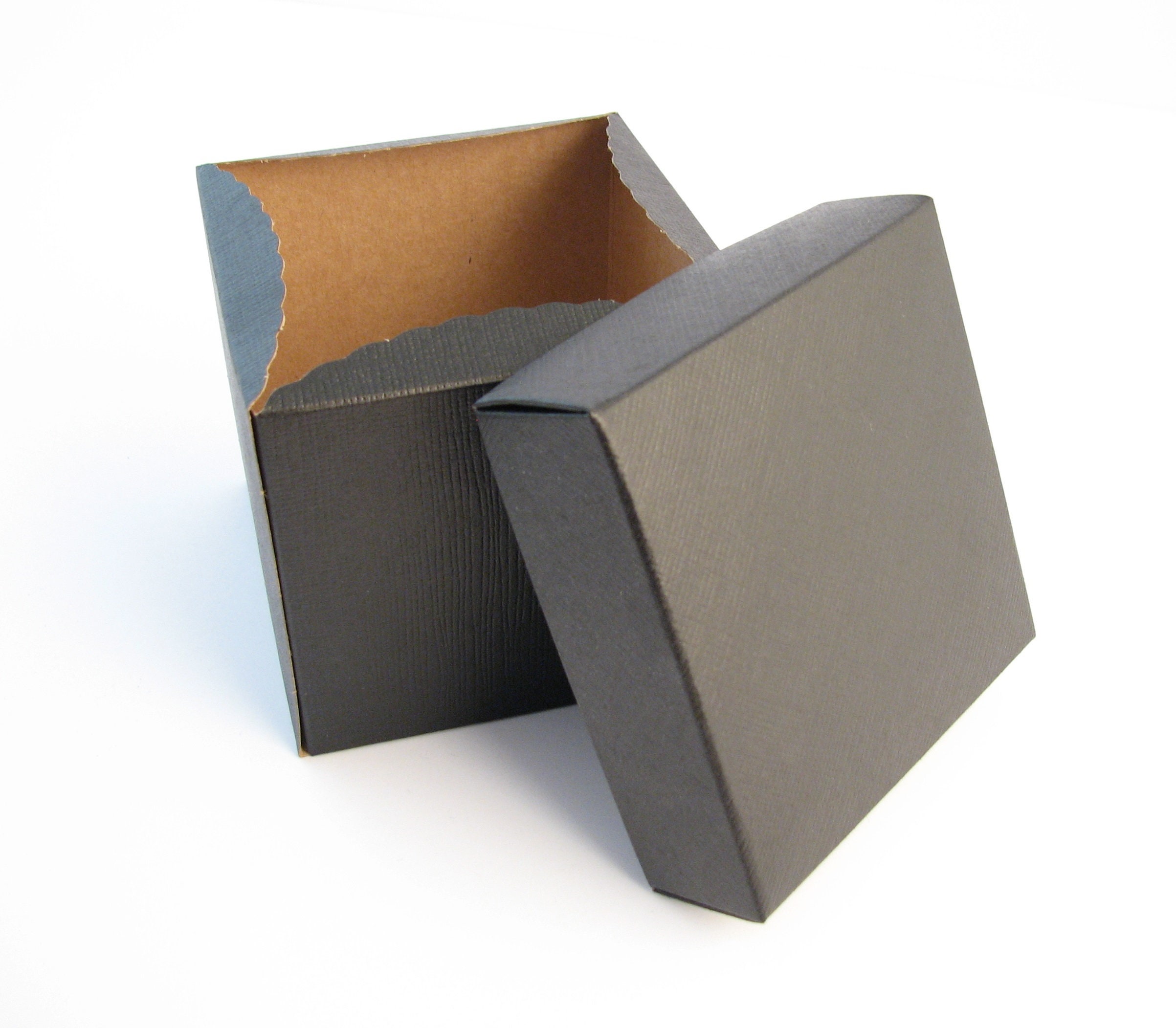 10 Black Favor Boxes, Wedding Favor Box, Square Ornament Box, Cupcake ...