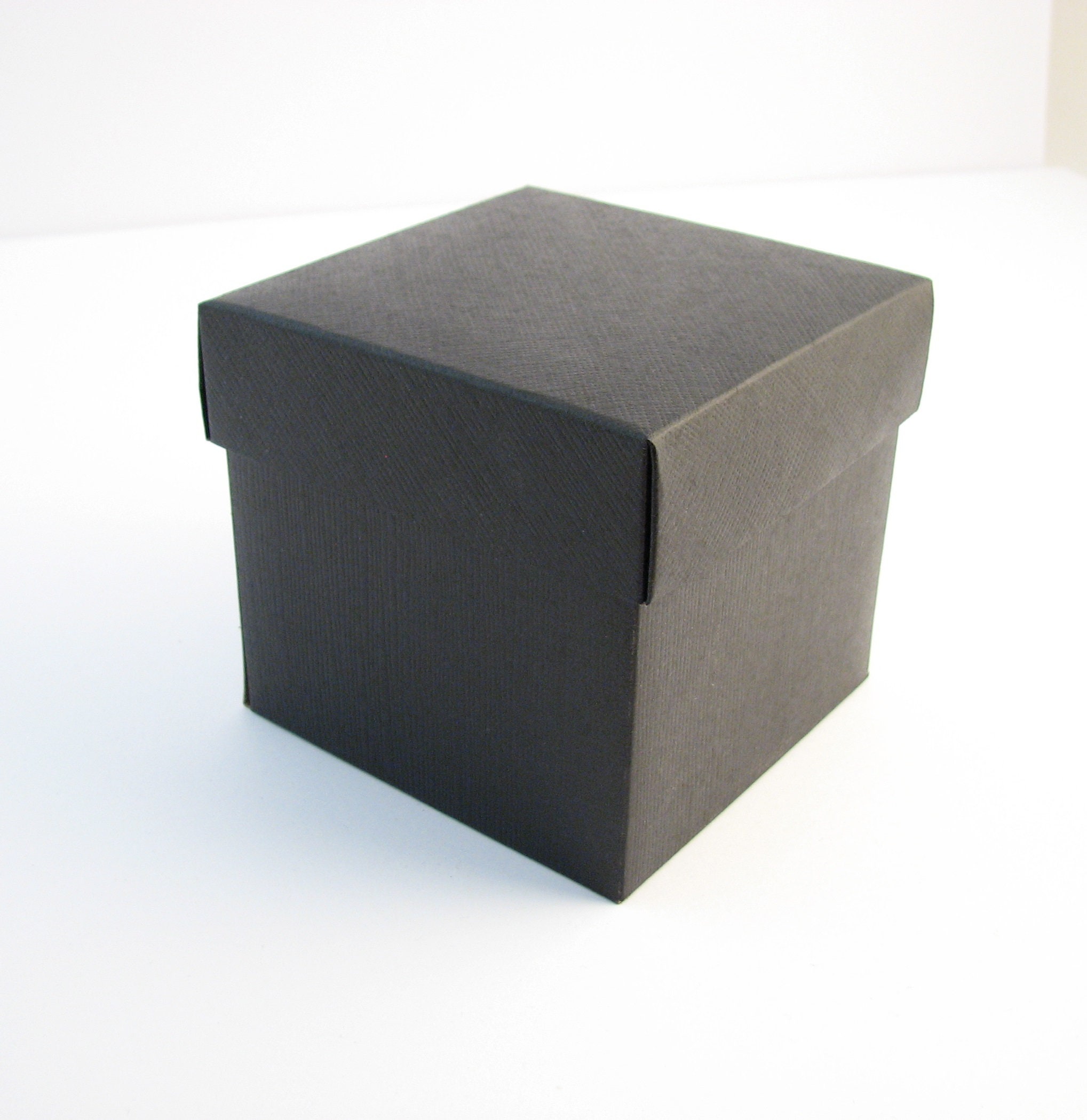 10 Black Favor Boxes, Wedding Favor Box, Square Ornament Box, Cupcake ...