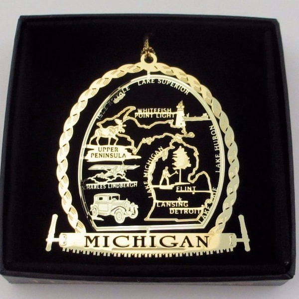 Michigan Ornament - Etsy