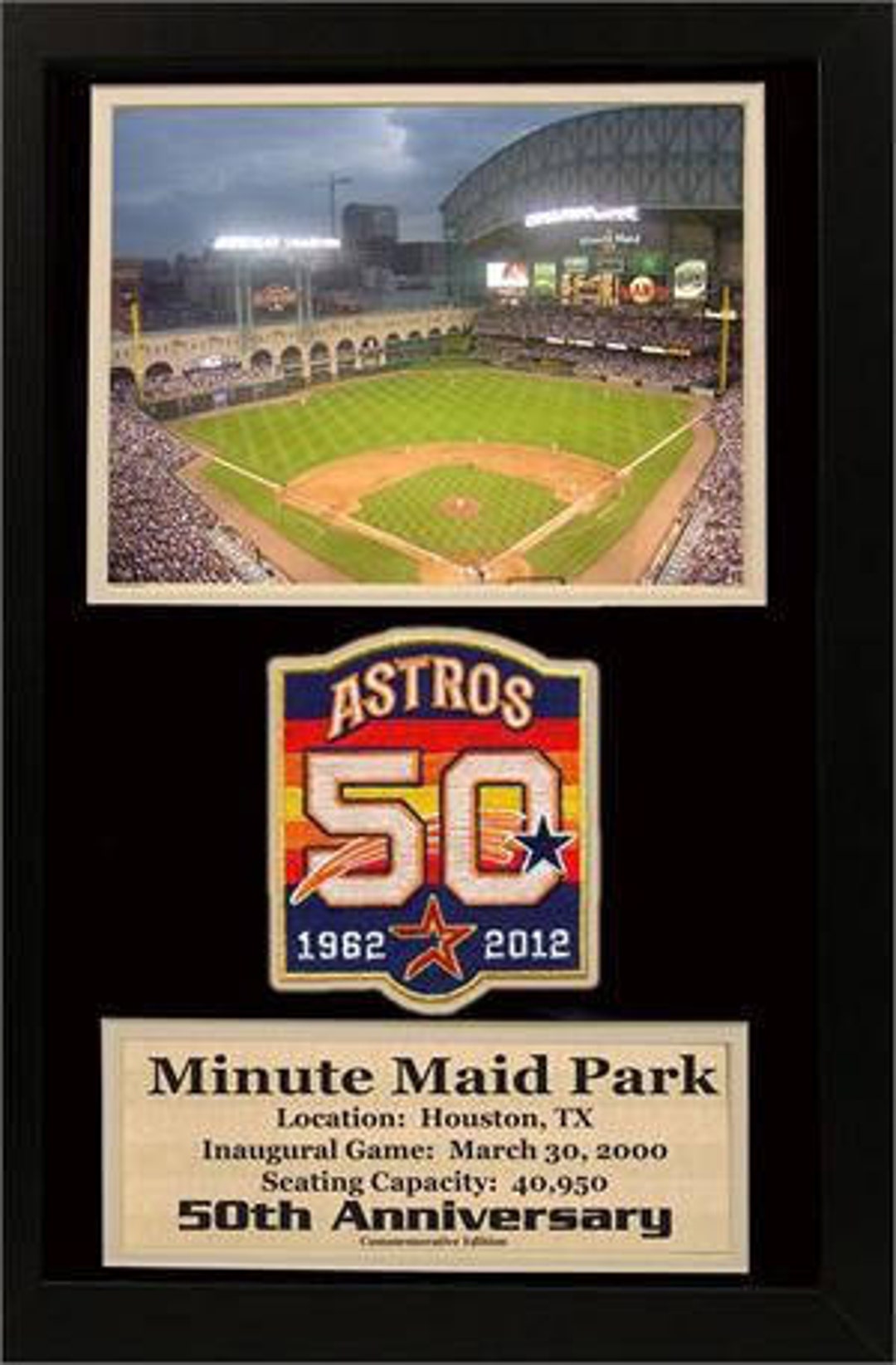 12x18 Patch Frame - Houston Astros "50th Anniversary" - Etsy