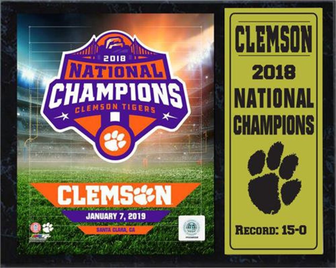 Clemson 2018 National Champions 12x15 Plaque - Etsy