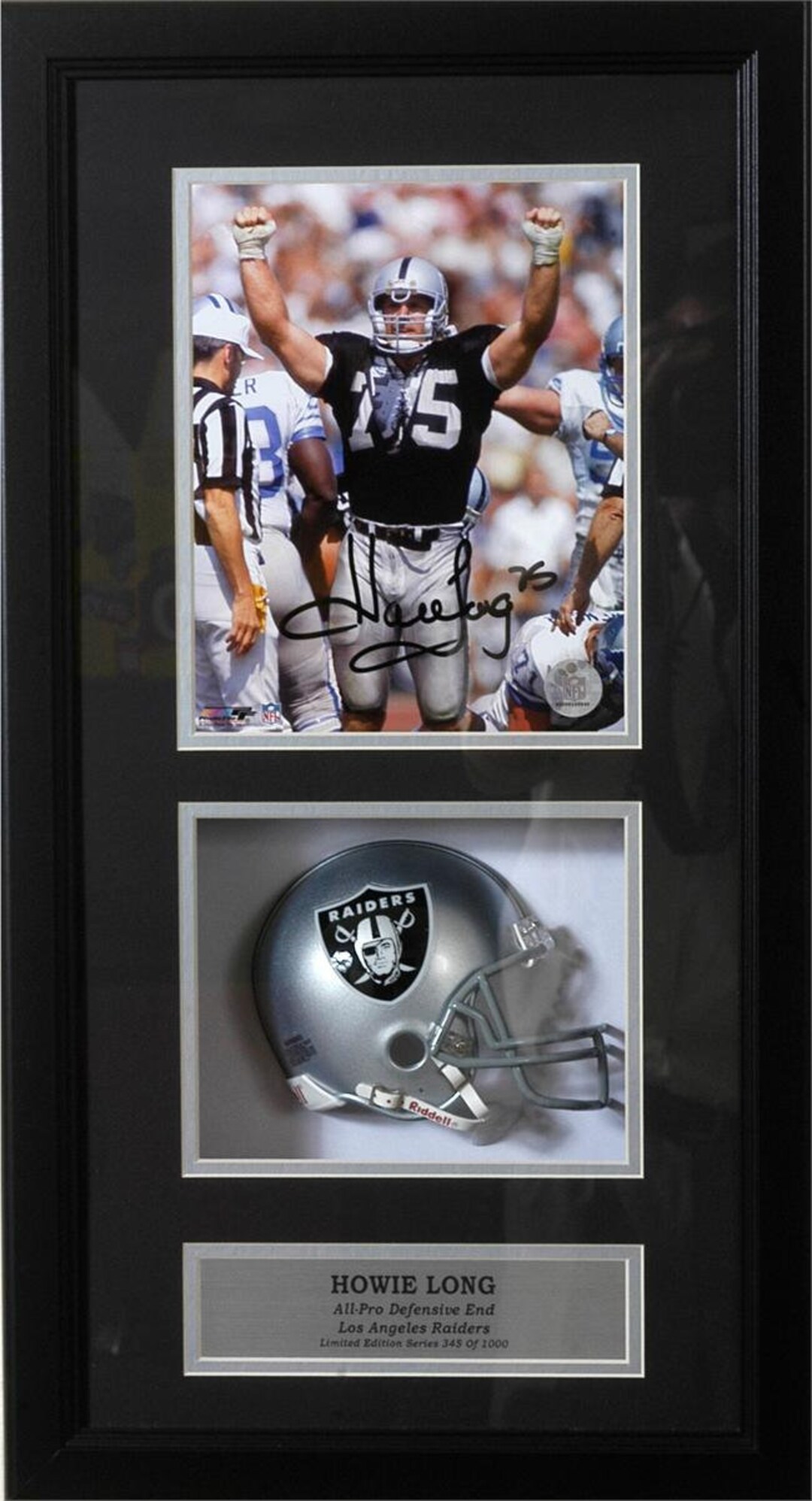 Autographed Shadow Box W/mini Helmet - Howie Long Oakland Raiders - Etsy