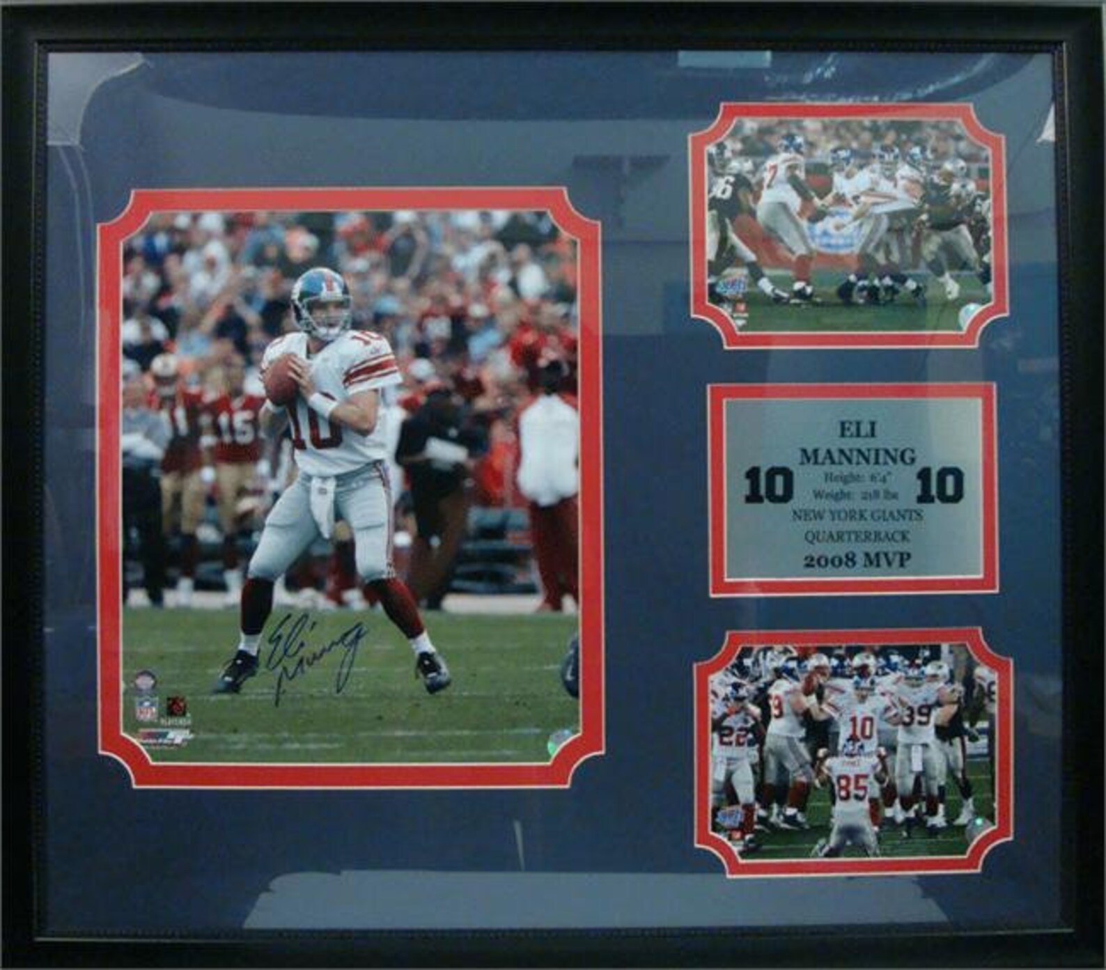 30x34 Autographed Frame - Eli Manning New York Giants - Etsy