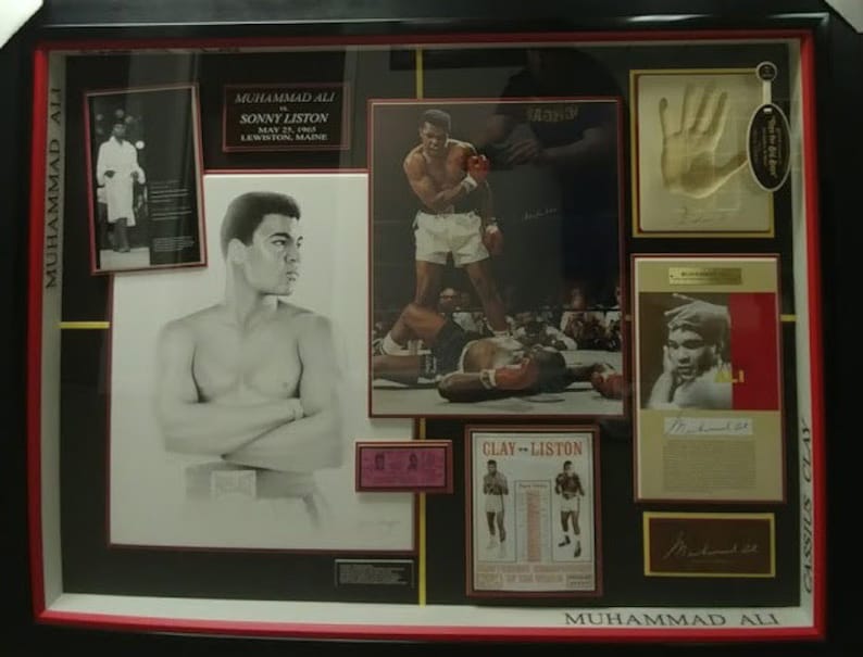 Muhammad Ali Vs, Sonny Liston With Art Work Shadowbox - Etsy
