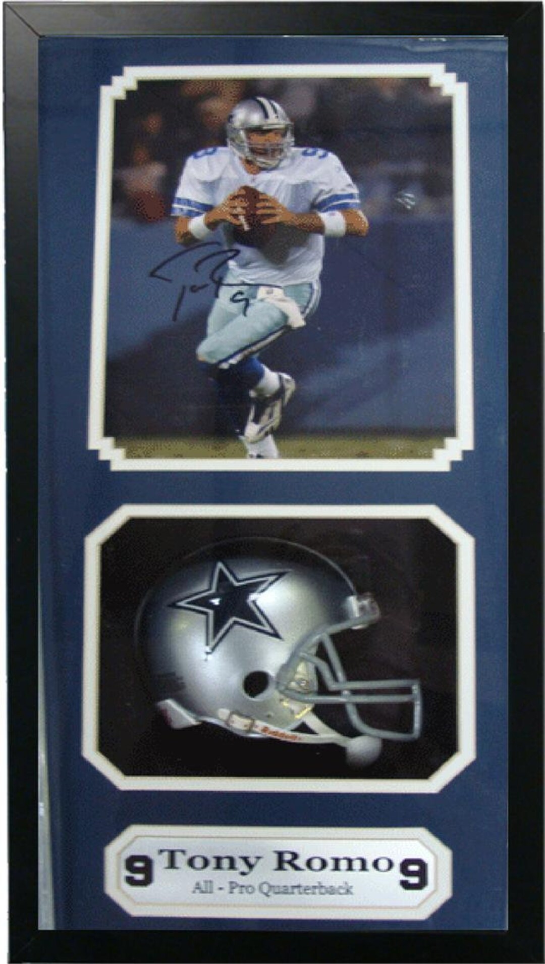Autographed Shadow Box W/helmet - Tony Romo Dallas Cowboys - Etsy