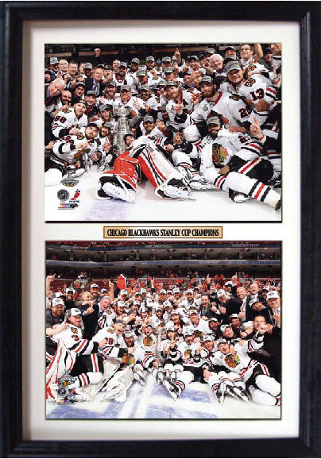 12x18 Double Frame - Chicago Blackhawks Champions (verticle) - Etsy
