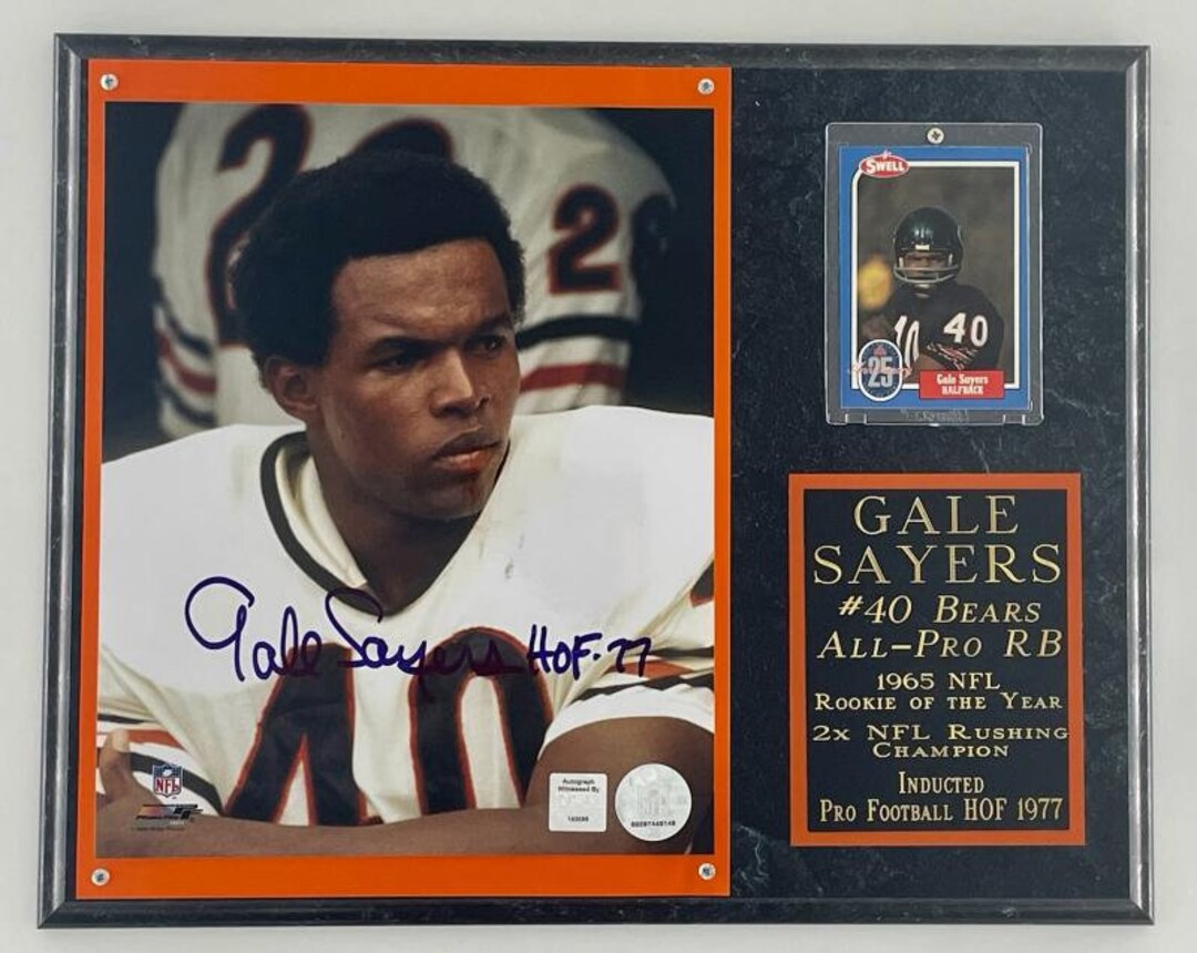 Gale Sayers Autographed Plaque--chicago Bears - Etsy
