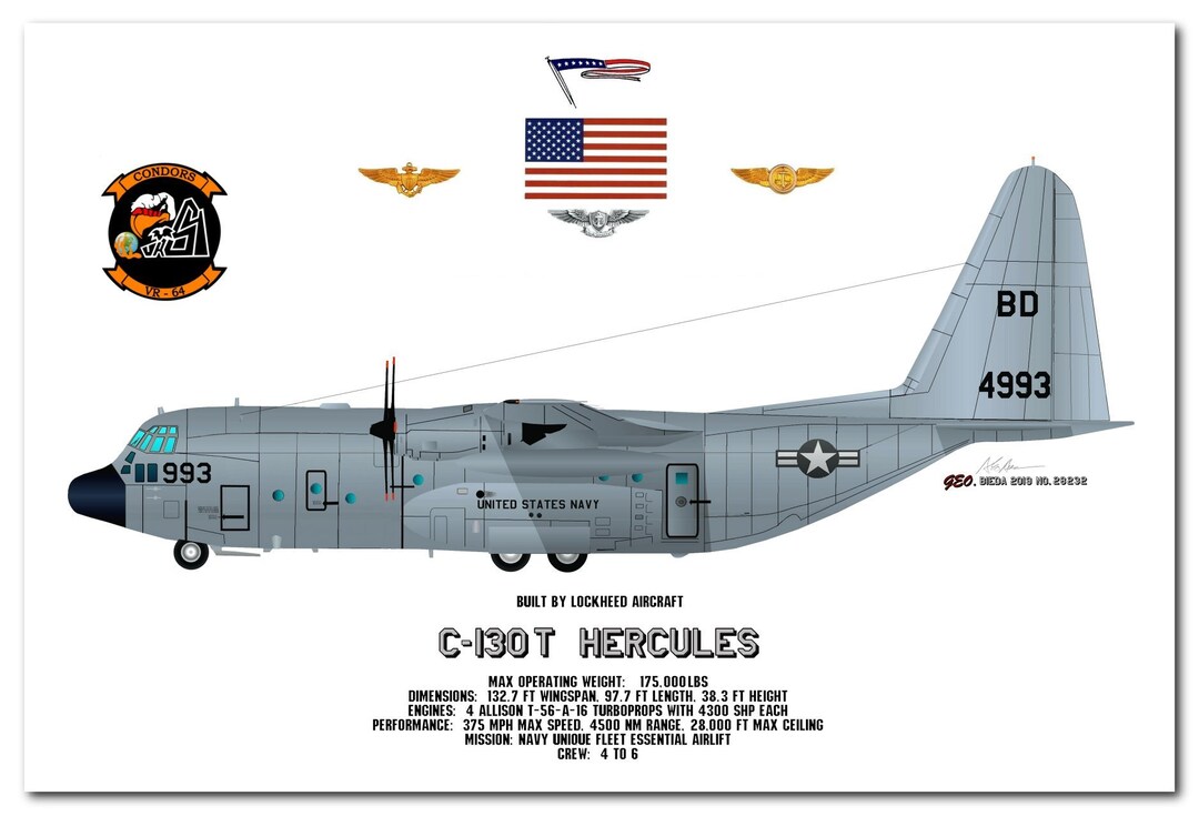 C-130T Hercules, VR 64 Condors, 1996 - 2016, US Navy Cargo Aircraft ...