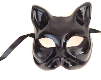 UNDER MY VEIL Black Lace Cat Mask With Veil and Ears - Etsy