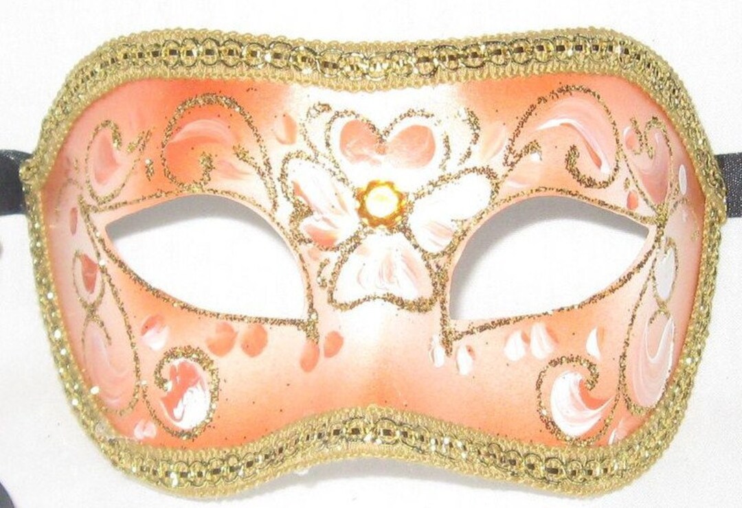Orange Flower Masquerade Mask - Etsy