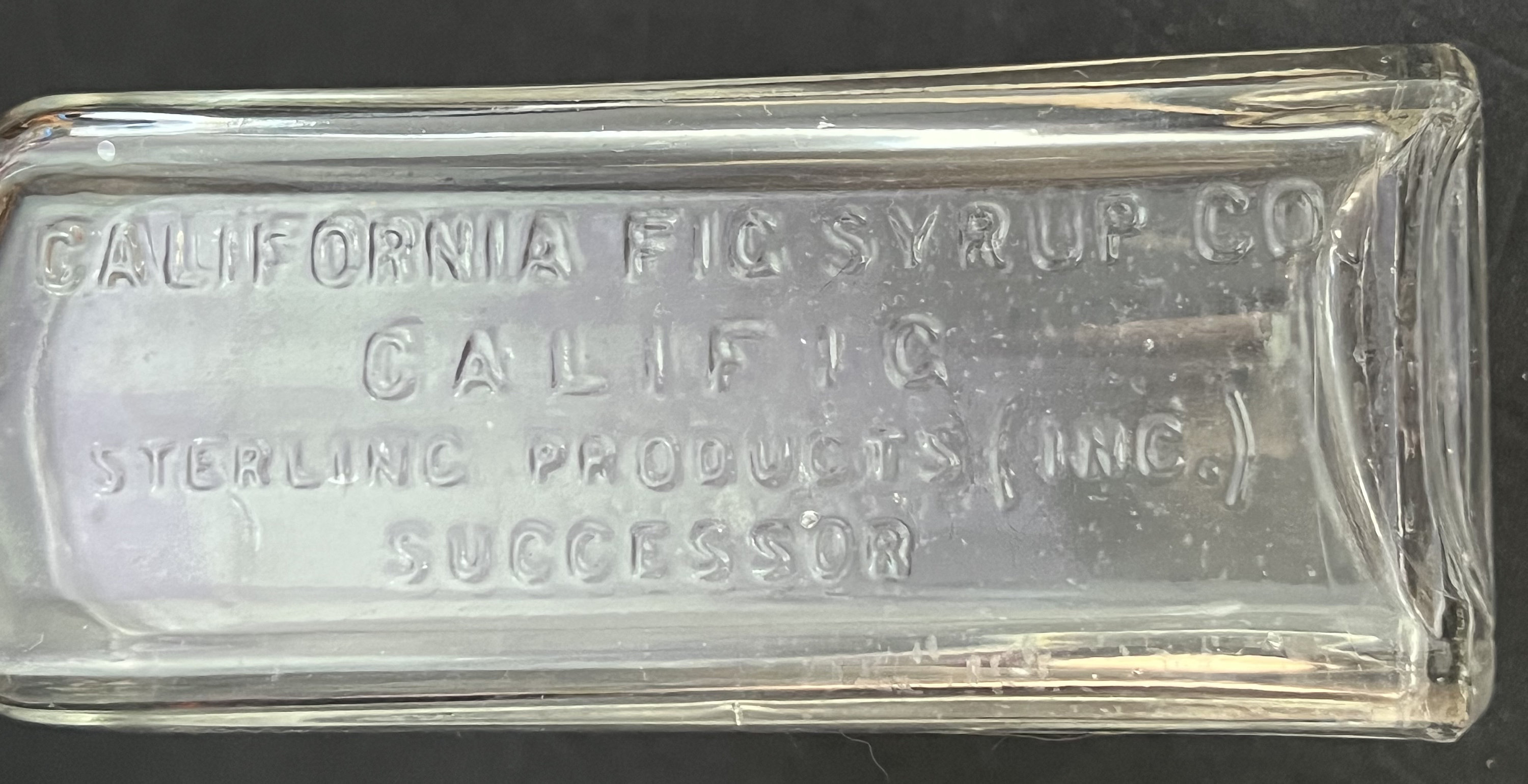 Vintage California Fig Syrup Glass Bottle - Etsy