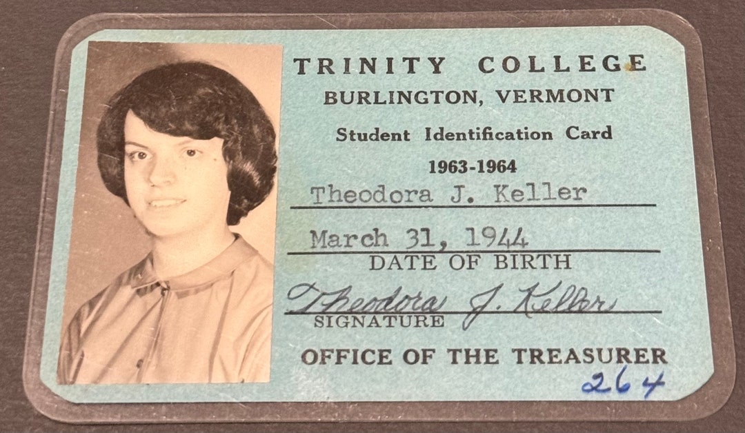 Vintage College ID Card - Etsy