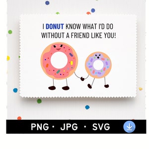Friendship Card | Donut SVG | Valentine SVG | Digital Download - Etsy