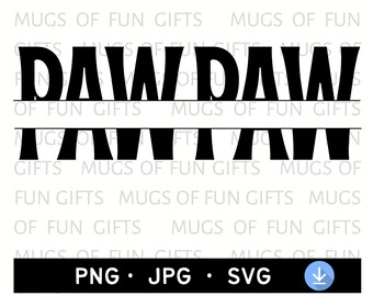 Papaw Split Frame Monogram SVG Papaw PNG Digital Download - Etsy