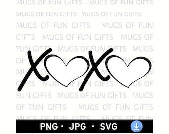 Printable XOXO Template PDF Digital Download Hugs and Kisses Kids ...