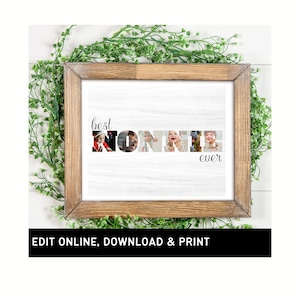 Nonnie Photo Collage | Editable Print | Digital Download - Etsy
