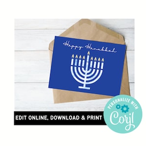 Hanukkah Card | Printable Cards | Digital Download - Etsy
