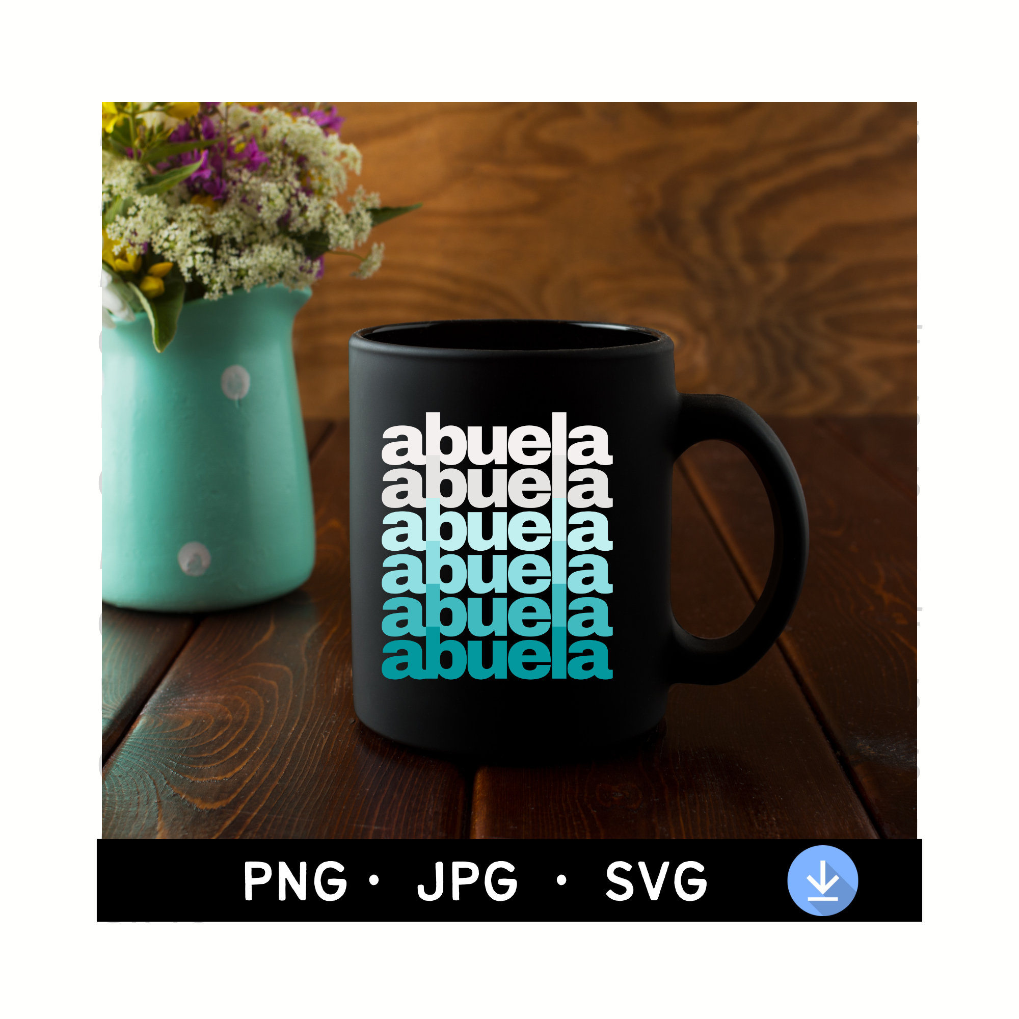 Abuela Ombre SVG Printable Art Digital Download - Etsy