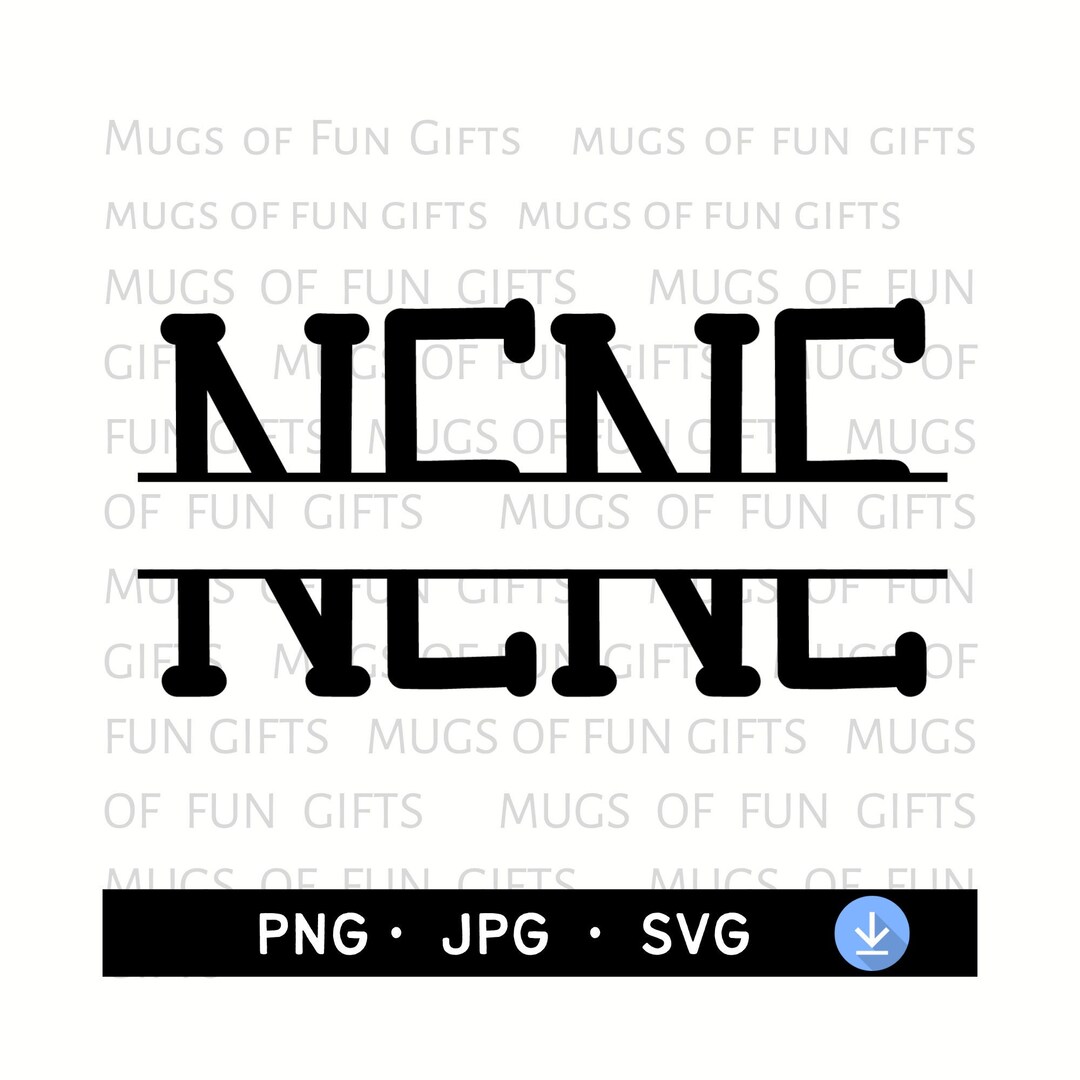 Nene Split Frame Monogram | Nene PNG | Digital Download - Etsy