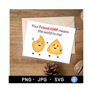 Printable Valentine's Cards for Kids | Friend Chip | Friendship Card ...
