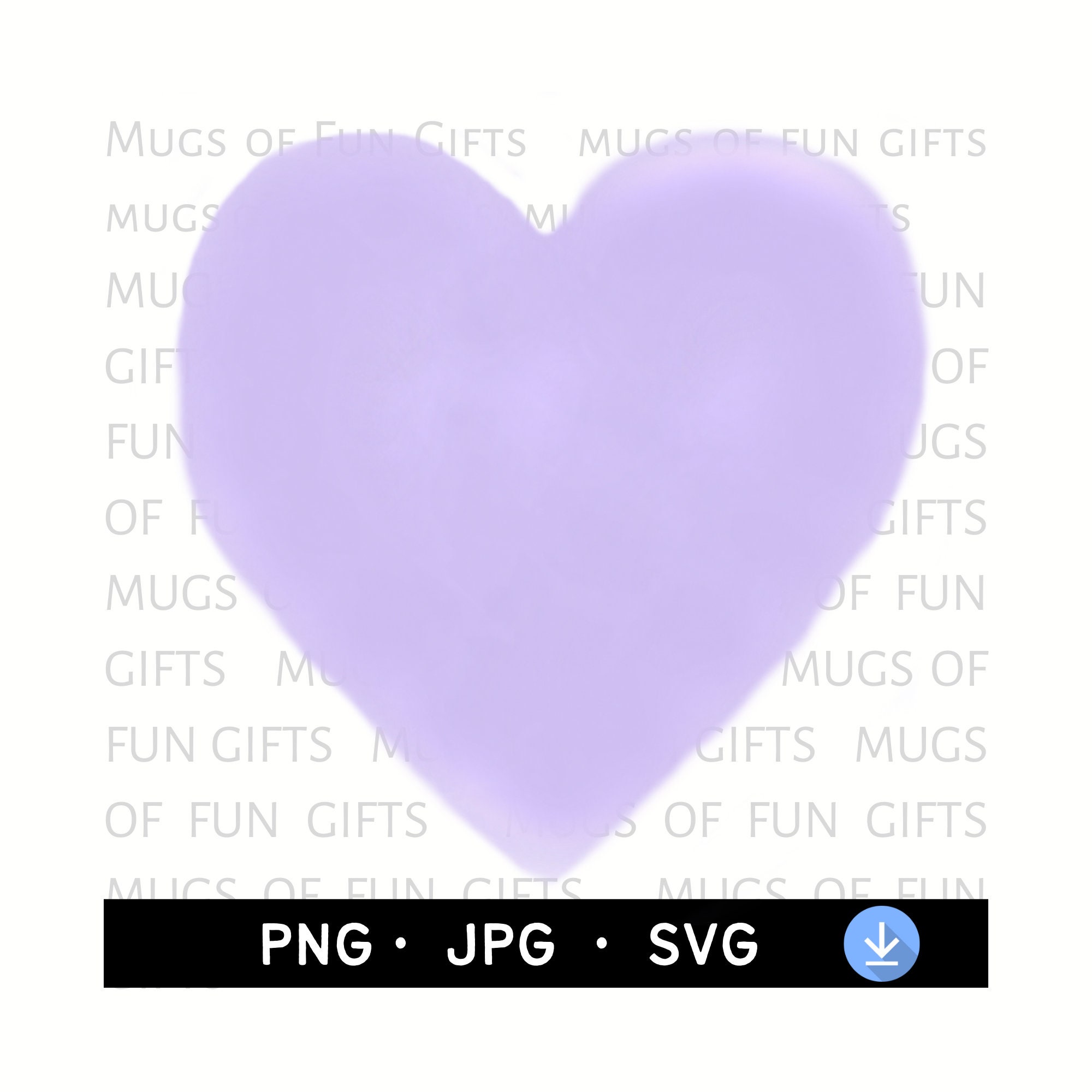 Lavender Heart PNG Lavender Watercolor Heart SVG Digital - Etsy