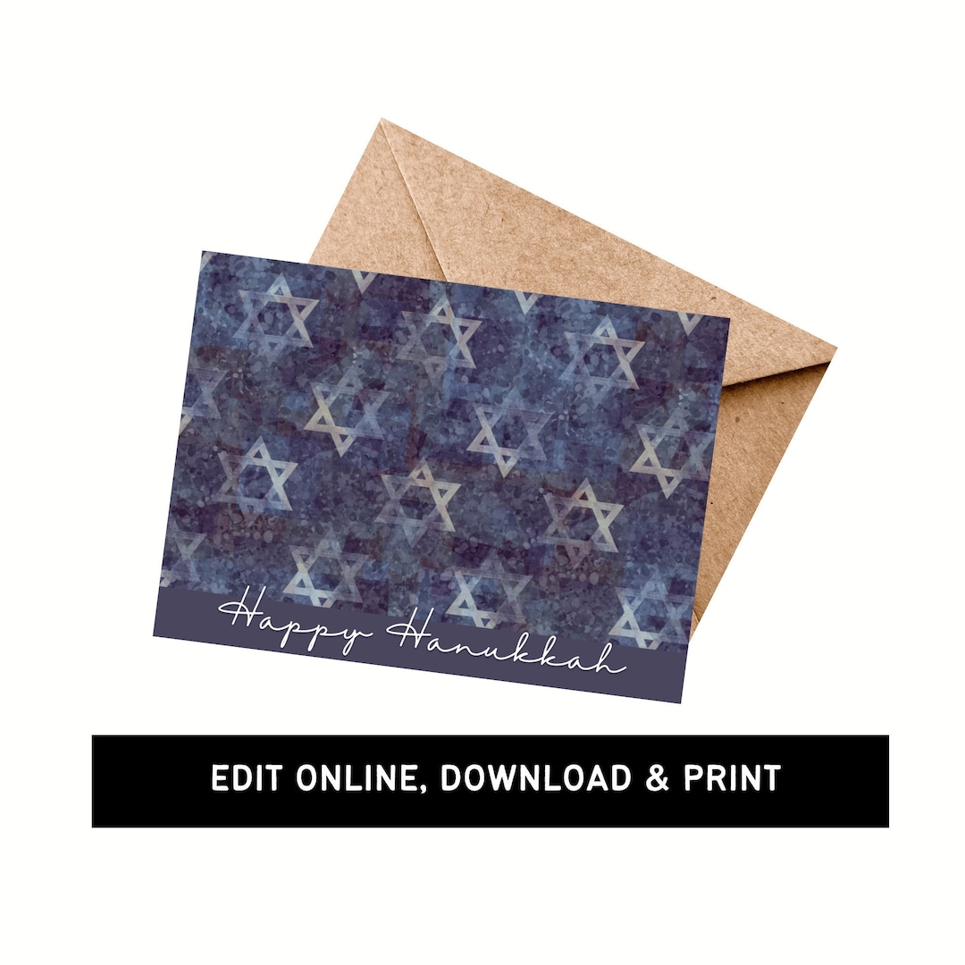 Hanukkah Card | Printable Cards | Digital Download - Etsy