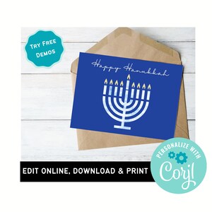 Hanukkah Card | Printable Cards | Digital Download - Etsy