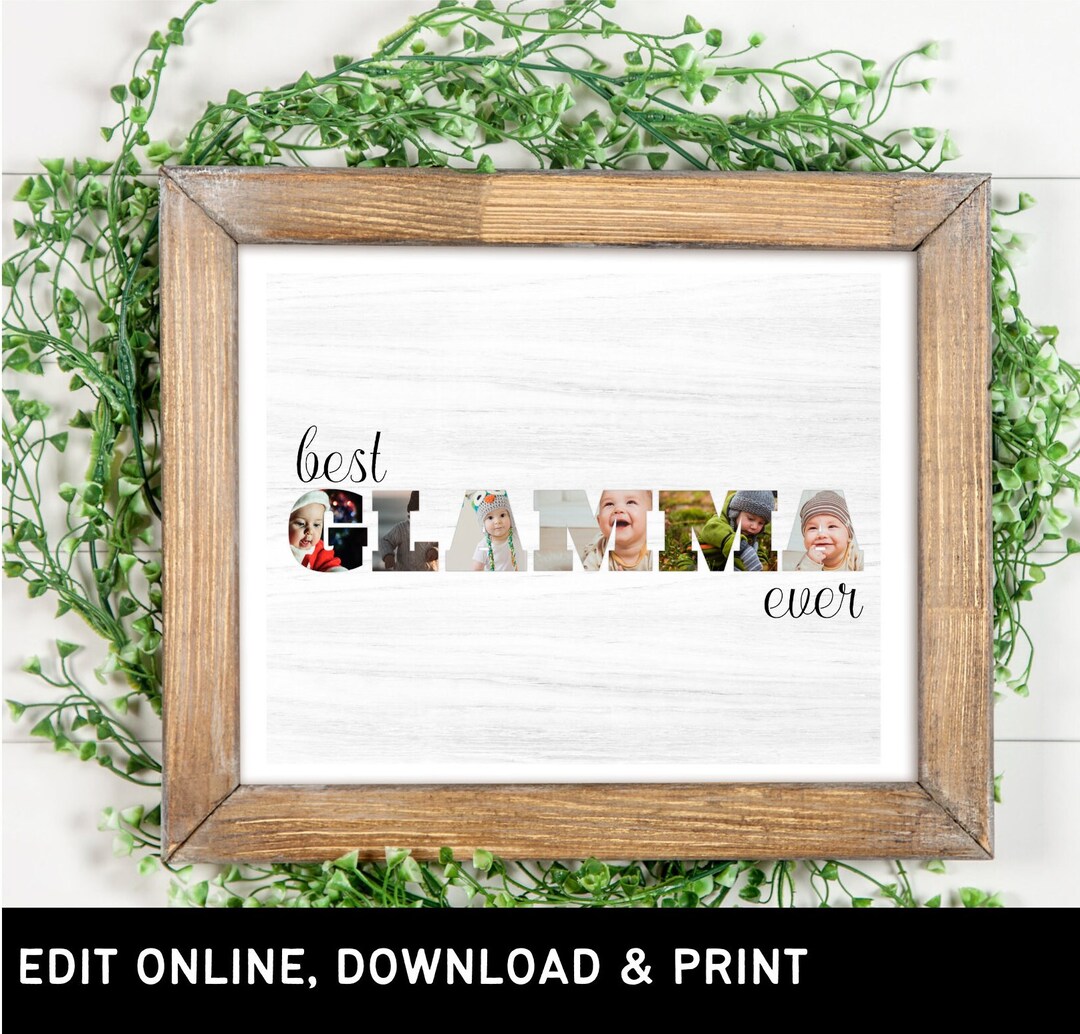 Glamma Photo Collage | Editable Print | Digital Download - Etsy