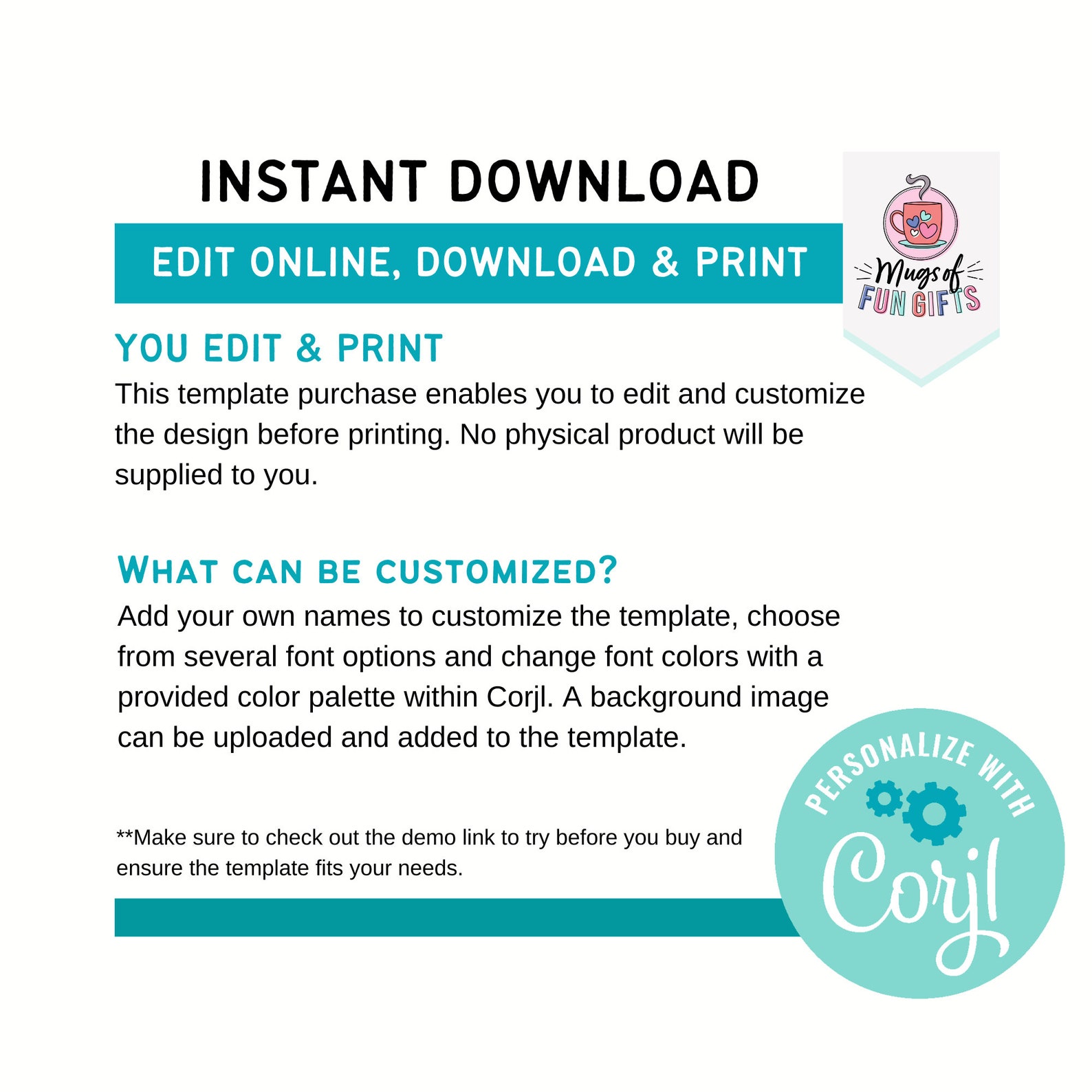 Gigi Monogram Editable Digital Download - Etsy