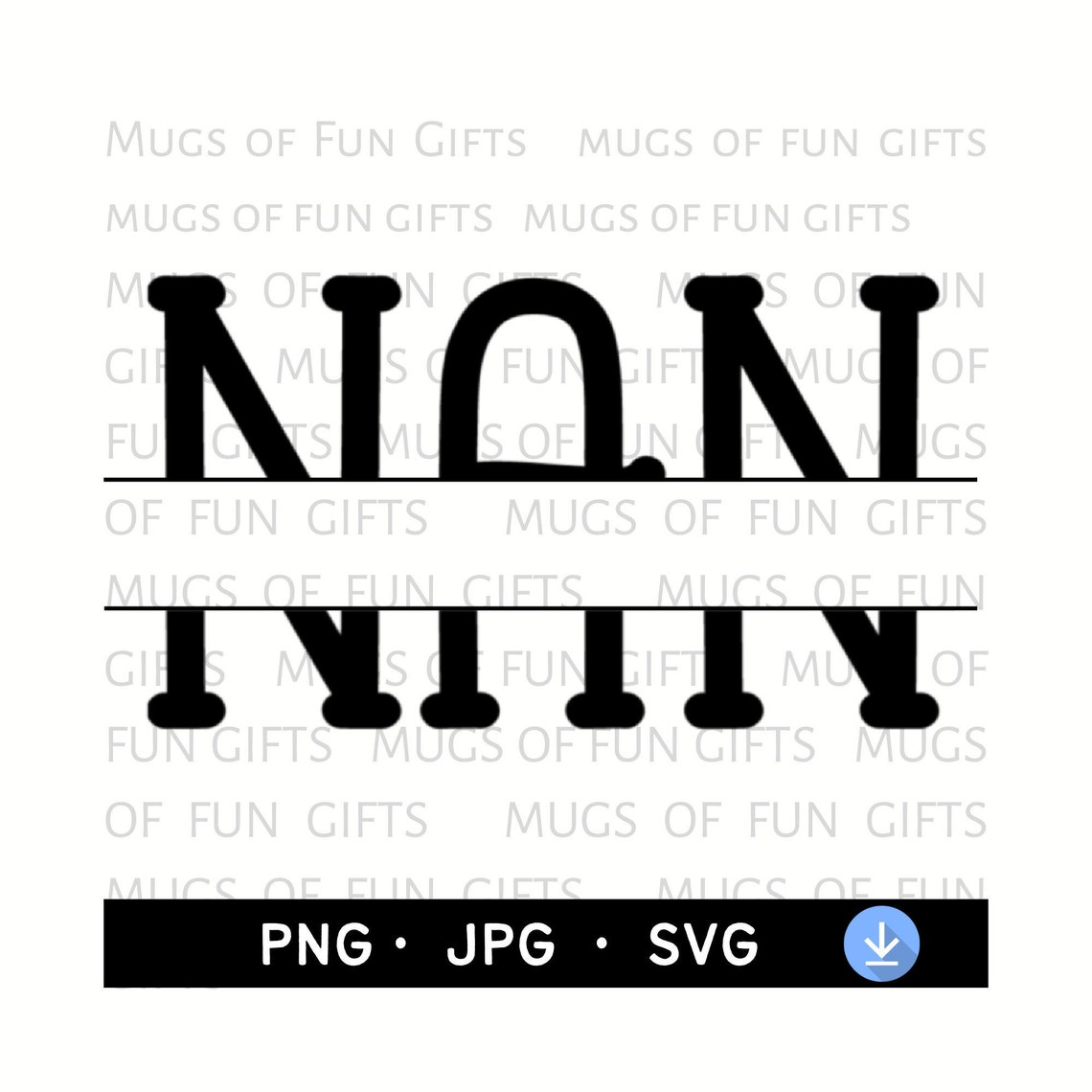 Nan PNG Split Frame Monogram Digital Download - Etsy UK
