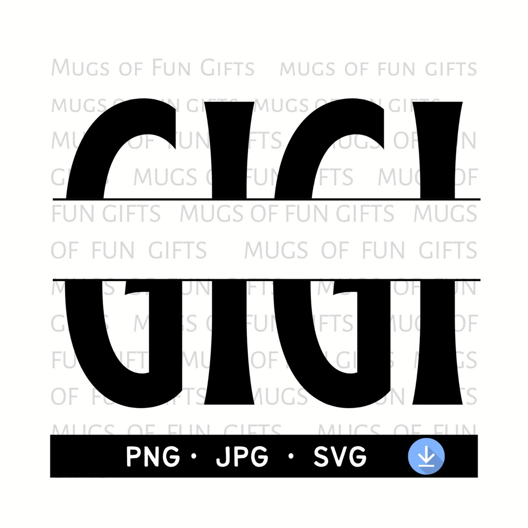 Gigi SVG | Gigi Split Frame Monogram | Digital Download - Etsy