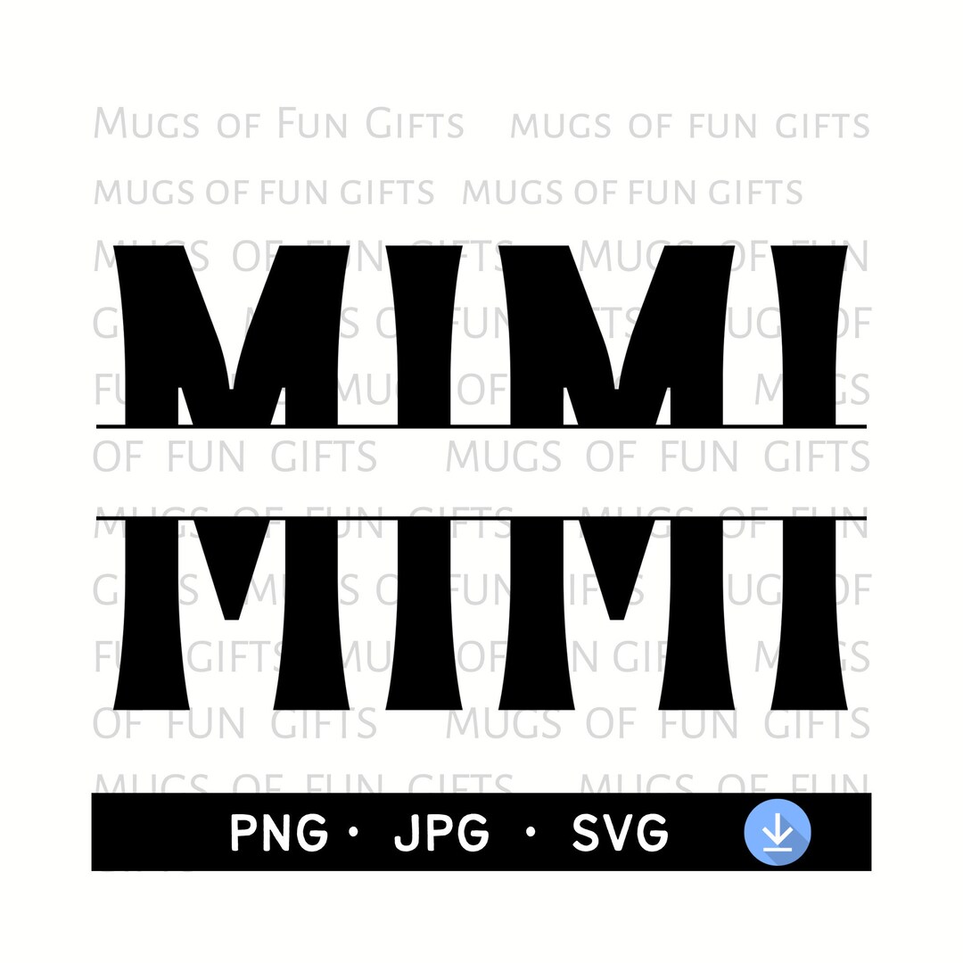 Mimi SVG | Mimi Split Frame Monogram | Digital Download - Etsy